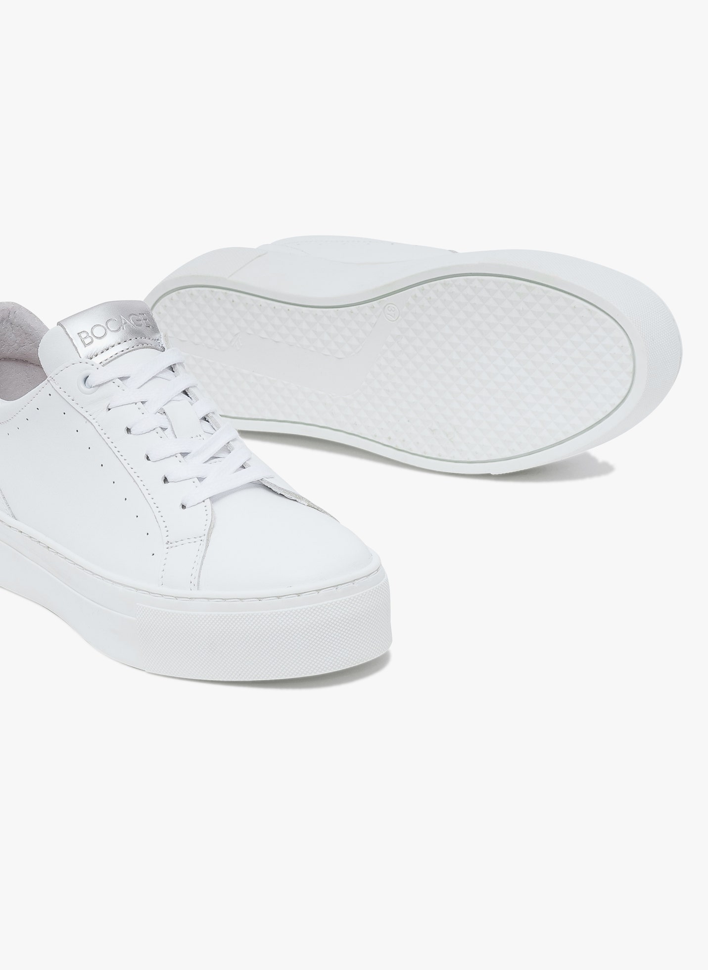 Bocage Baskets basses LIZON femme blanc | Sarenza France