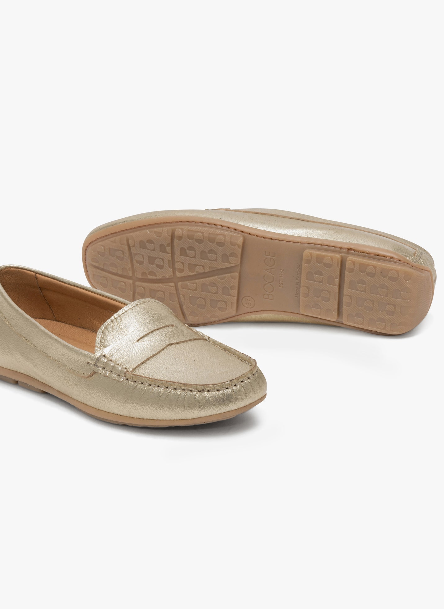 Bocage Mocassins Mocassin ANDY Dore femme or | Sarenza France