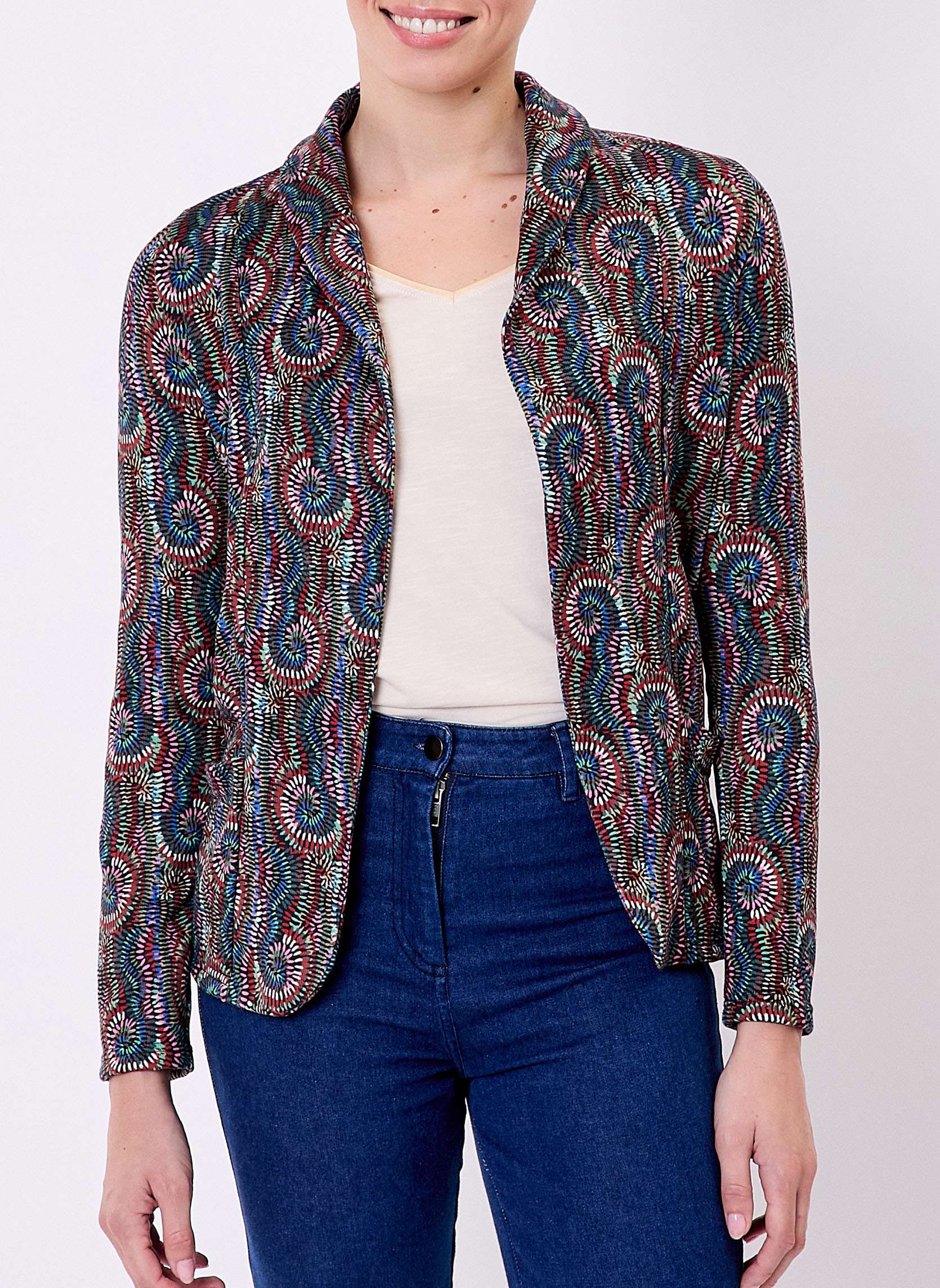 La Fiancée Vestes Veste souple maille CATLINE femme multicolore ...