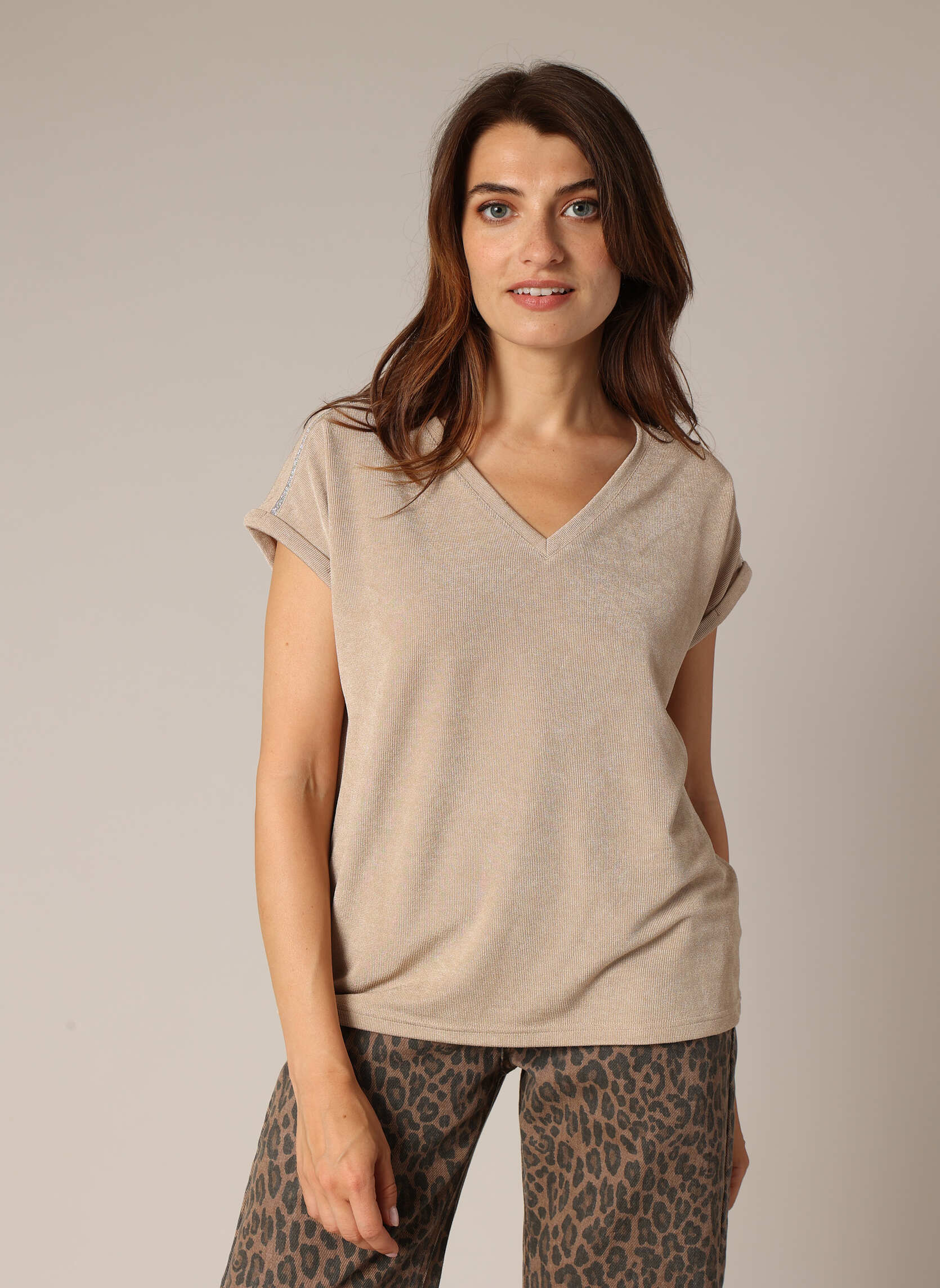 Deeluxe Tee-shirts manches courtes T-Shirt KRIVA femme beige | Sarenza ...