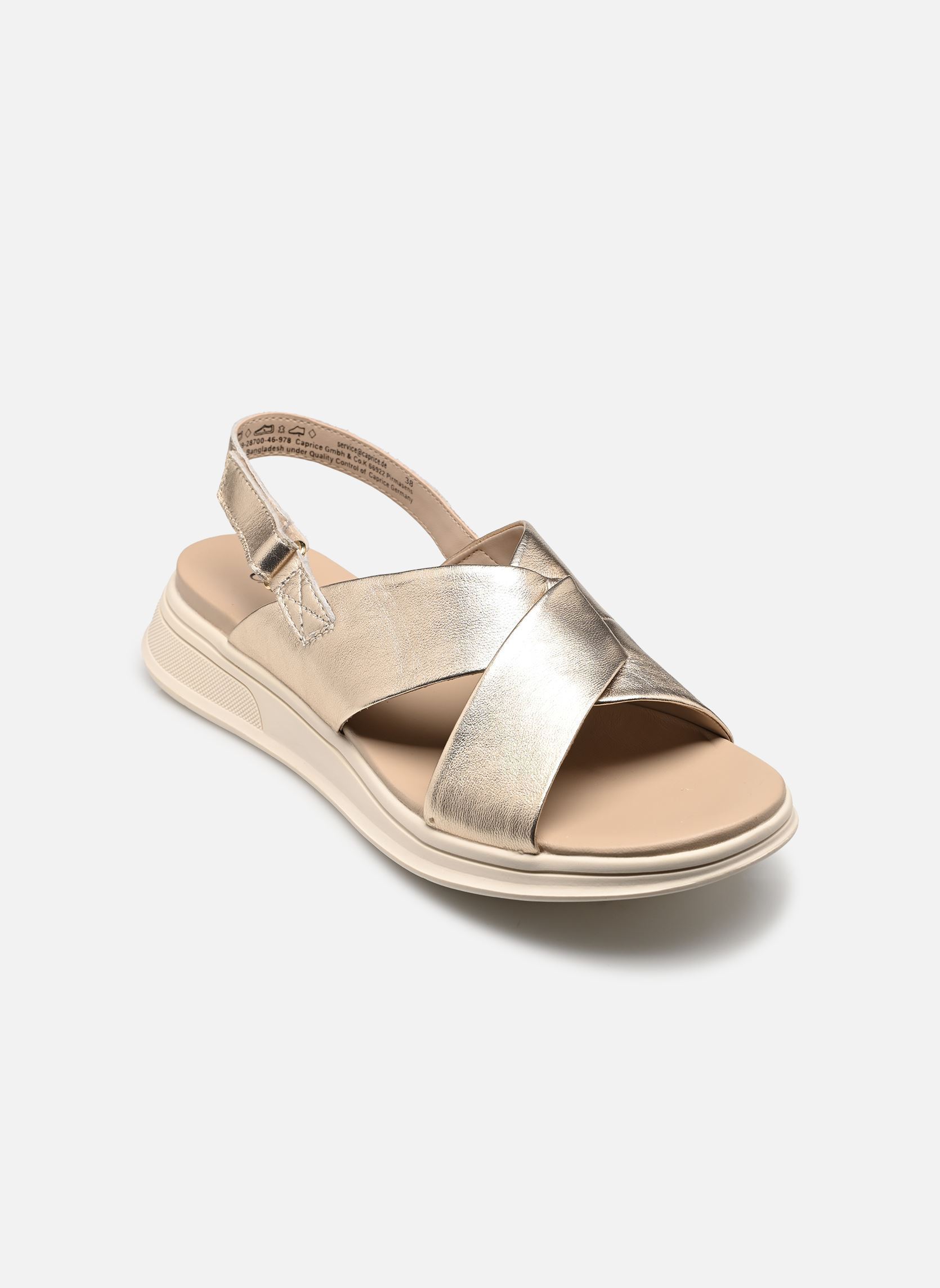 Caprice Keil- und Plateausandalen 9-28700-46 damen gold und bronze ...