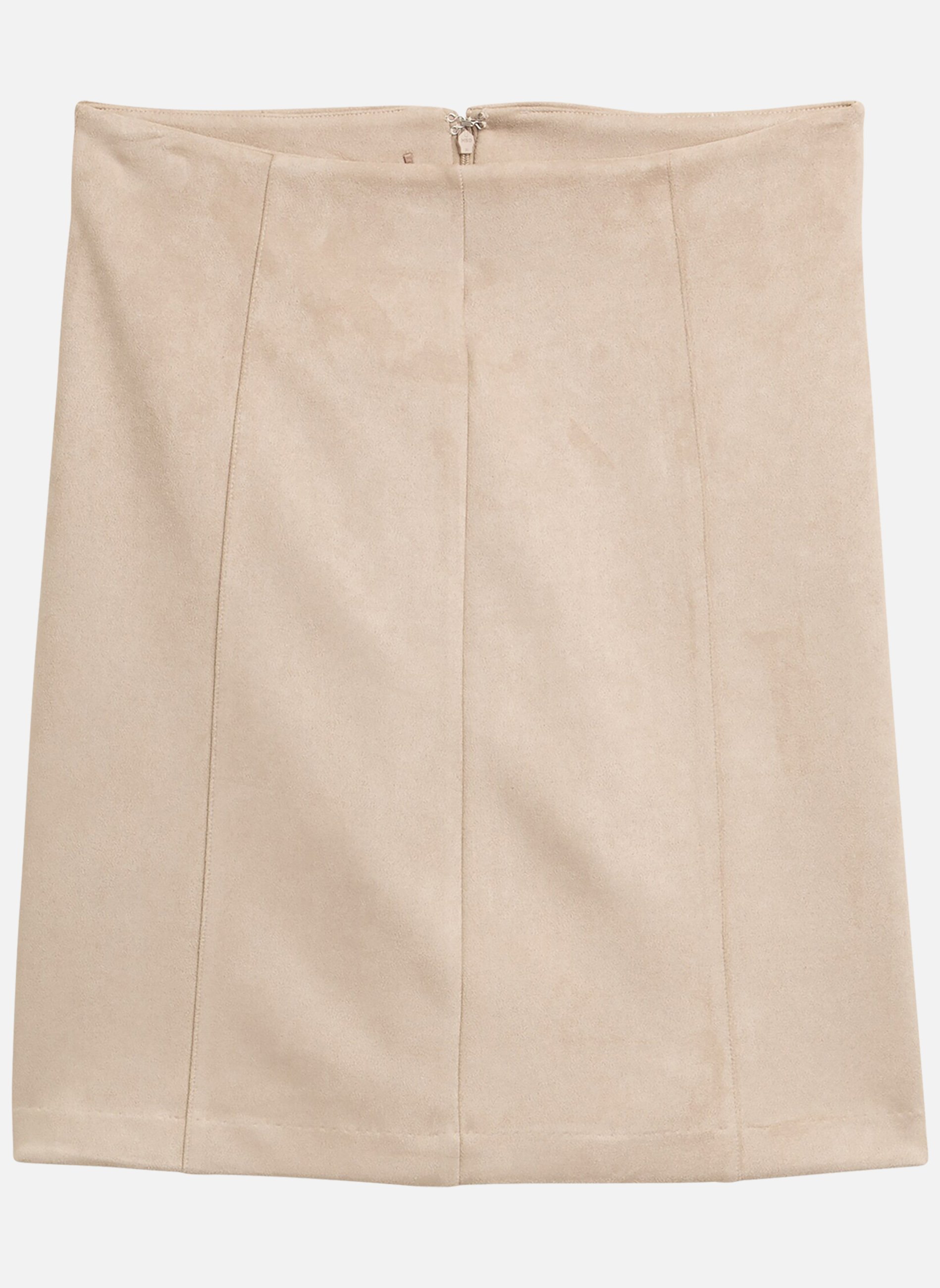 Tom Tailor Jupes mi-longues Jupe courte beige unie en daim avec ...