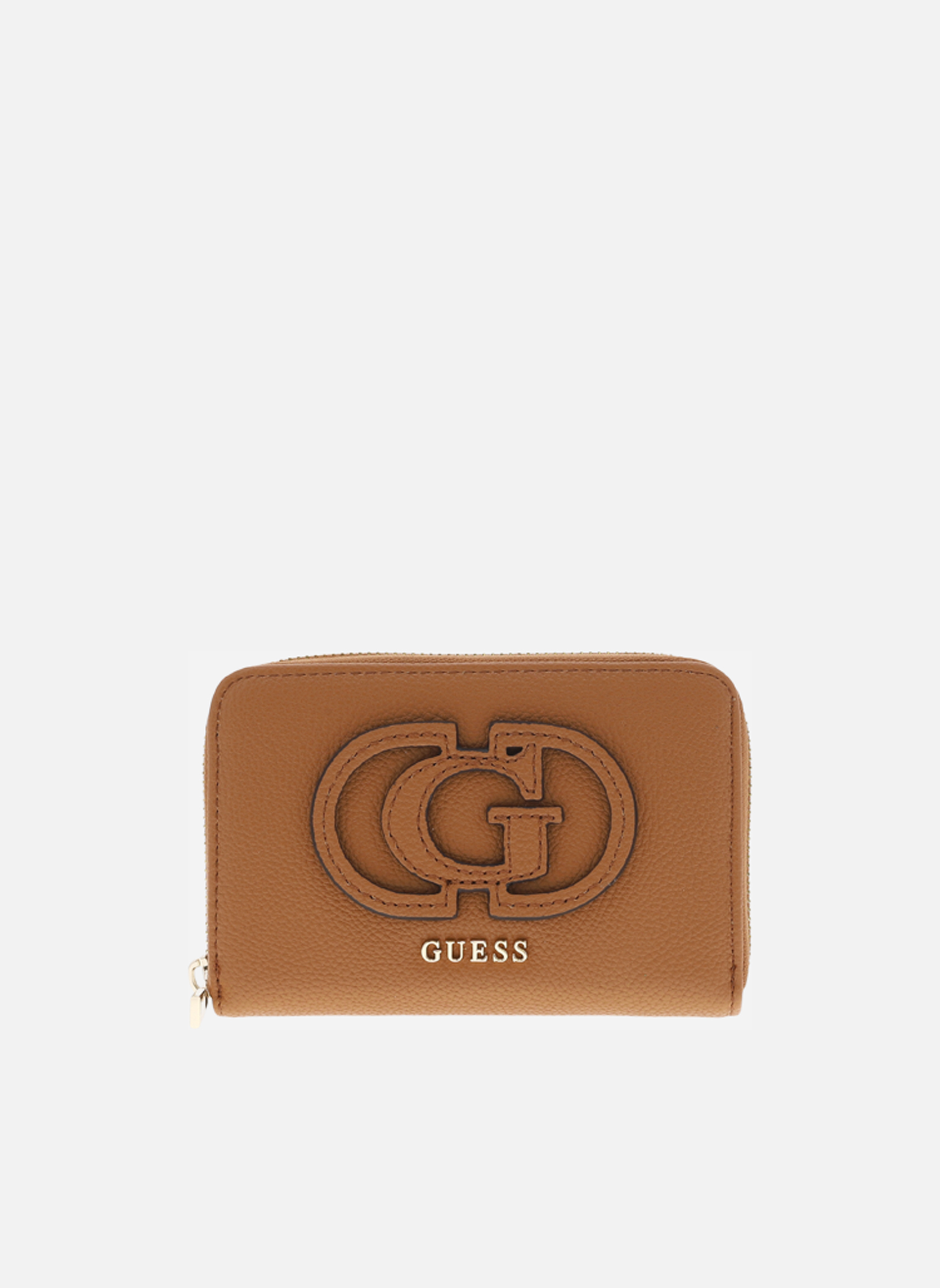 Guess Portefeuilles Portefeuille camel uni avec une fermeture zippée et ...