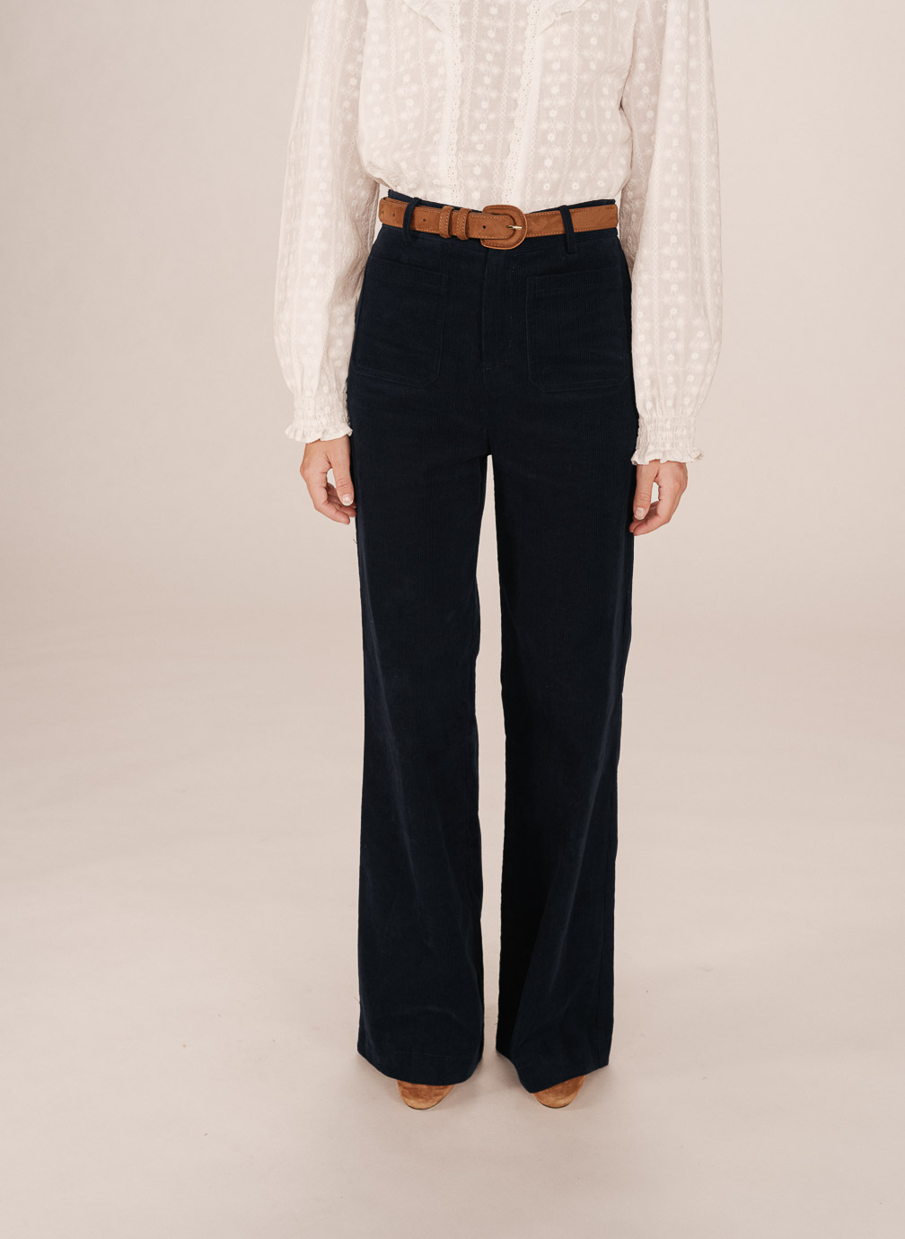 Pantalon Velours Femme Droit