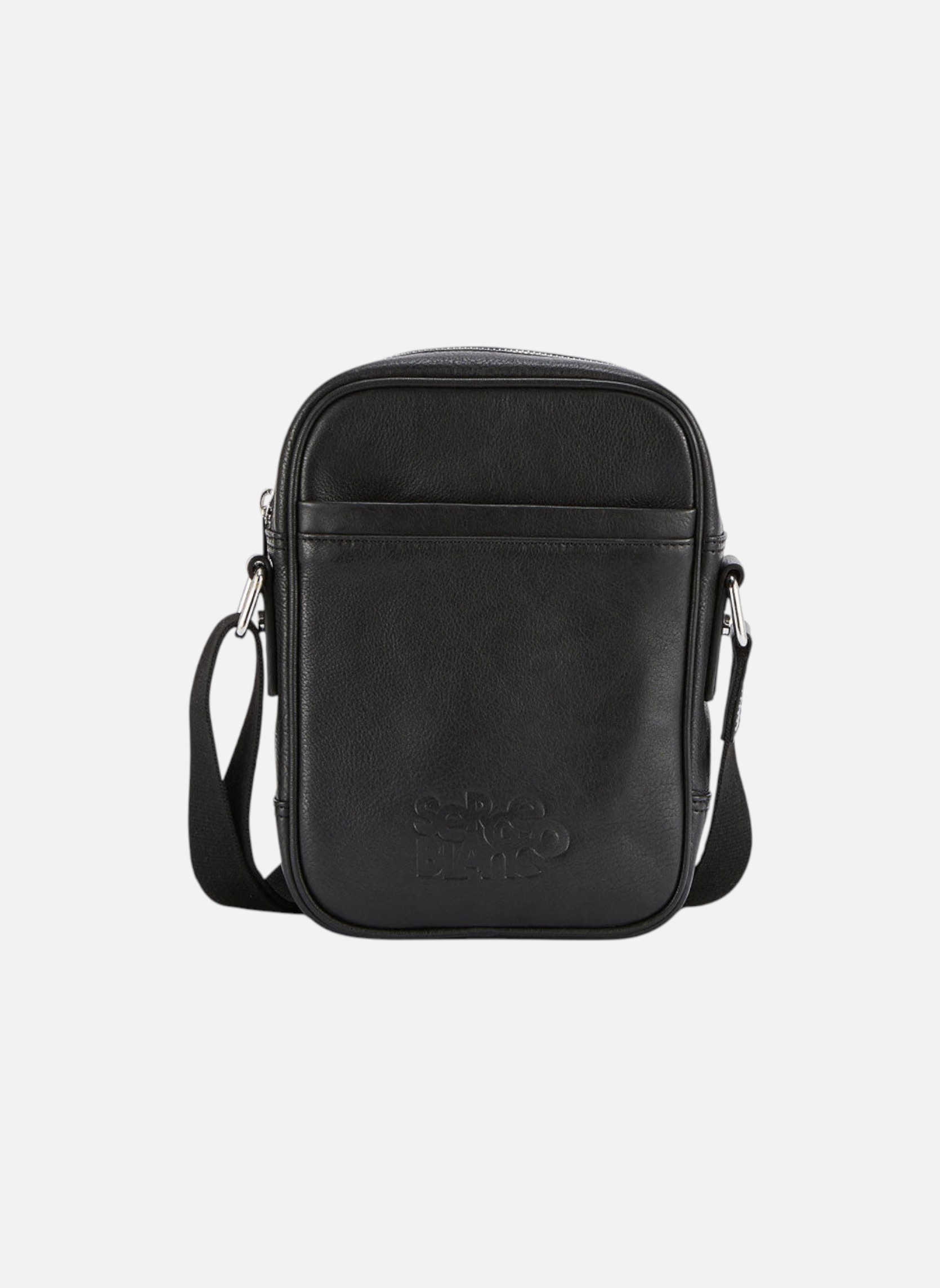 Serge Blanco Sacs Sacoche en cuir avec logo embossé noir homme noir ...