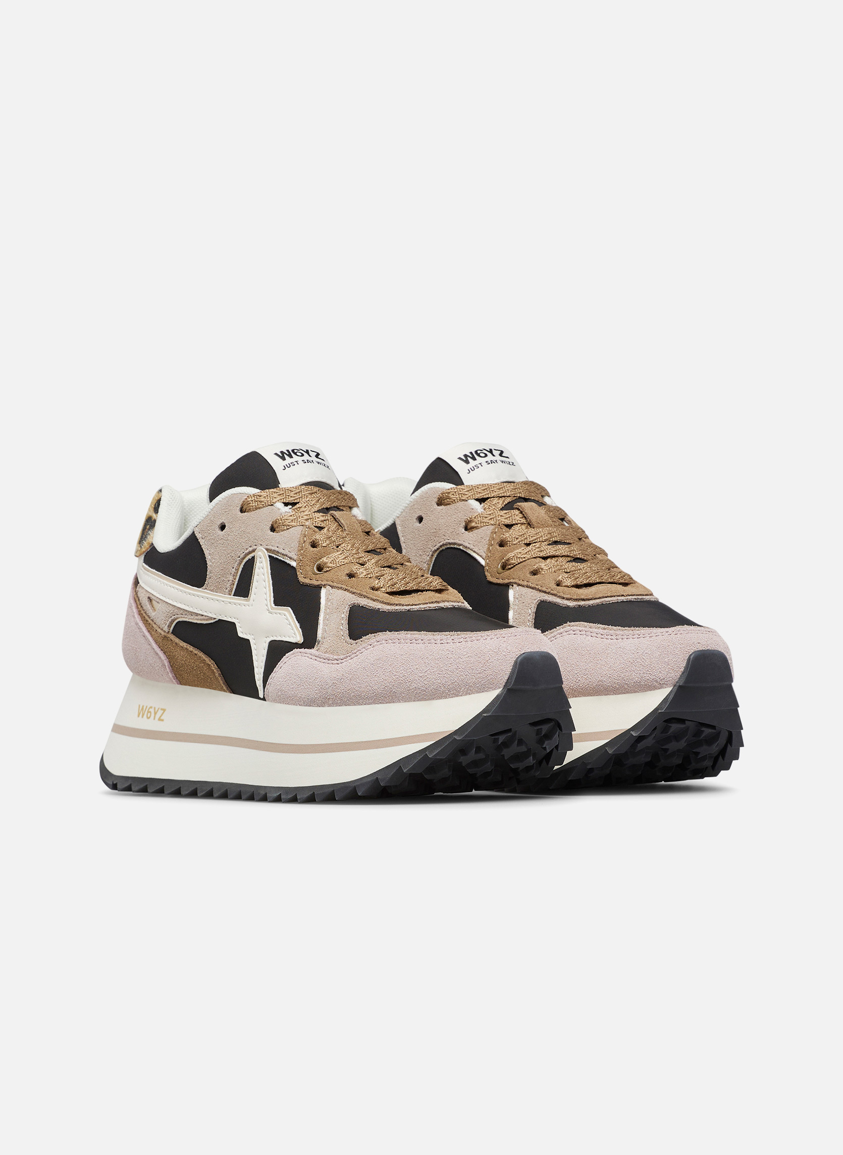 W6YZ Baskets Sneakers DEVA W. Rose-Gris- femme rose | Sarenza France