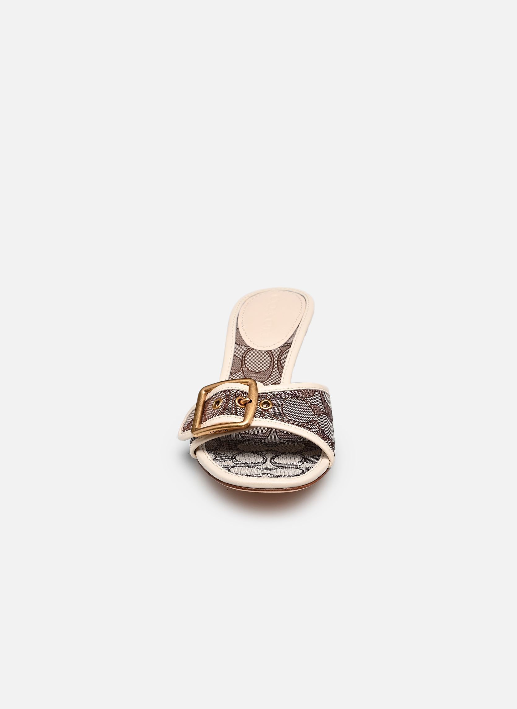 Coach Sandales Margot Signature Jacquard Sandal femme beige | Sarenza ...