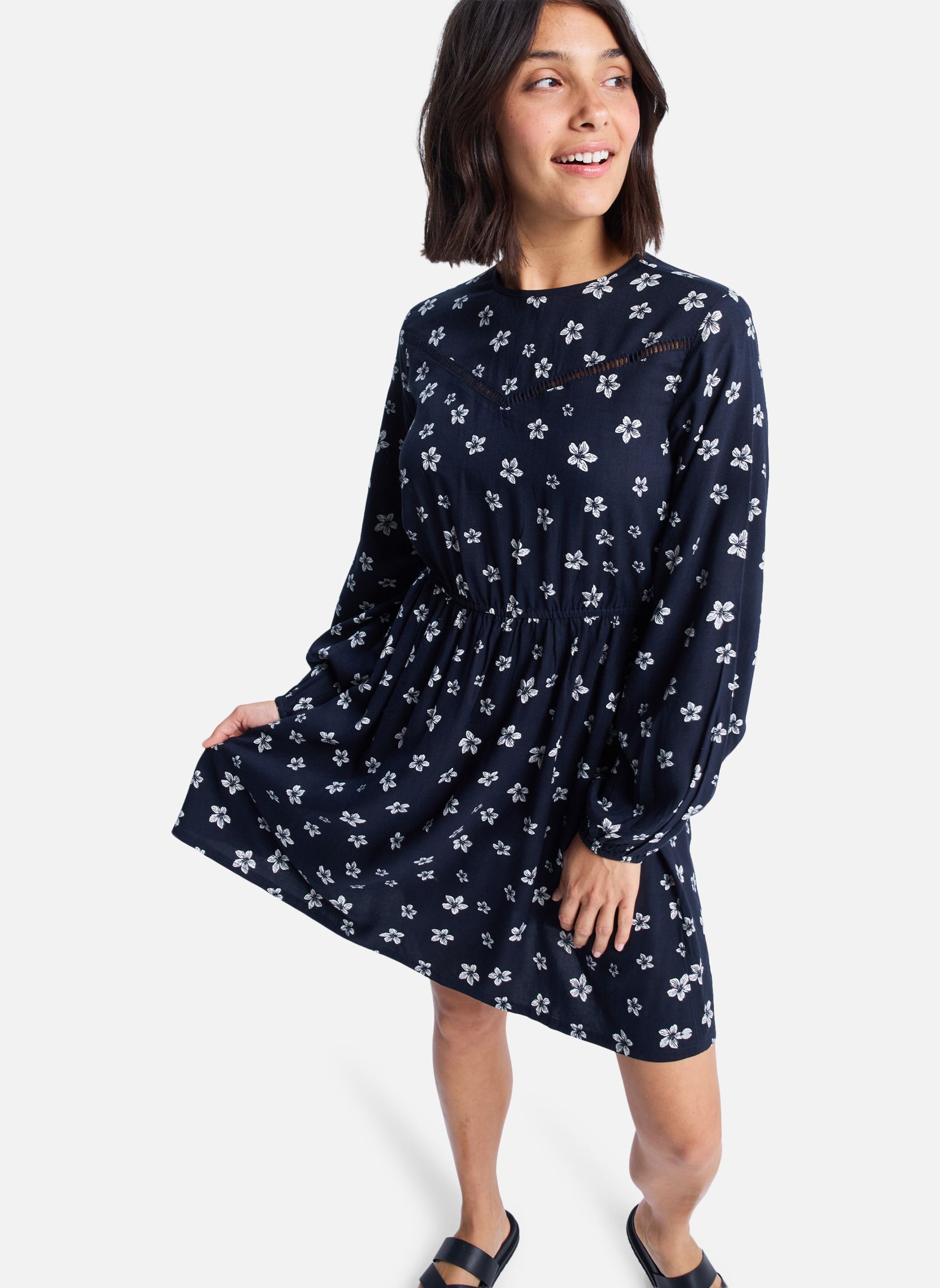 Roxy Robes Mini robe à manches longues avec empiècement en dentelle VL ...