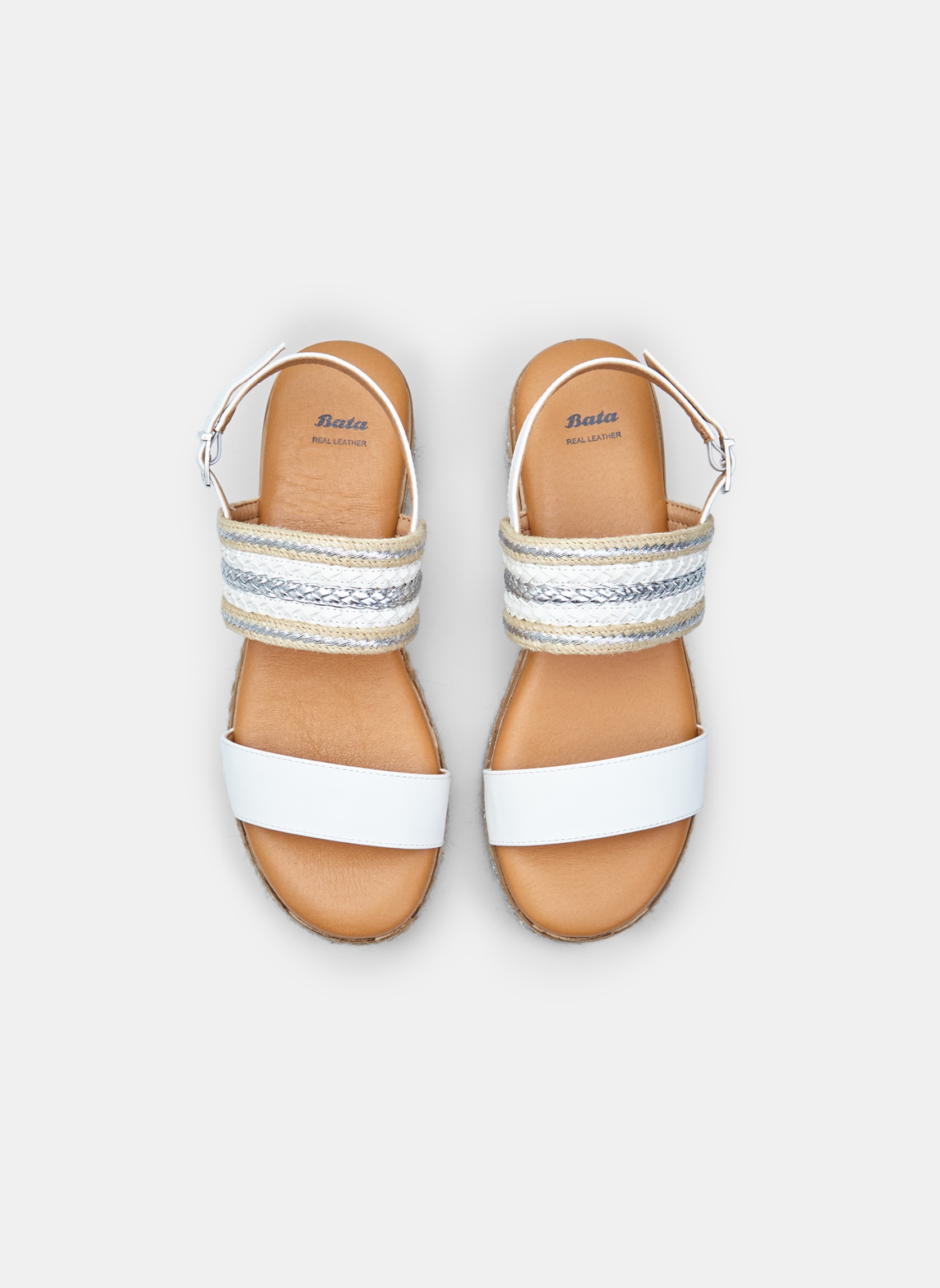 Bata Sandales Sandales pour femme avec platform BATA - Blanc femme ...