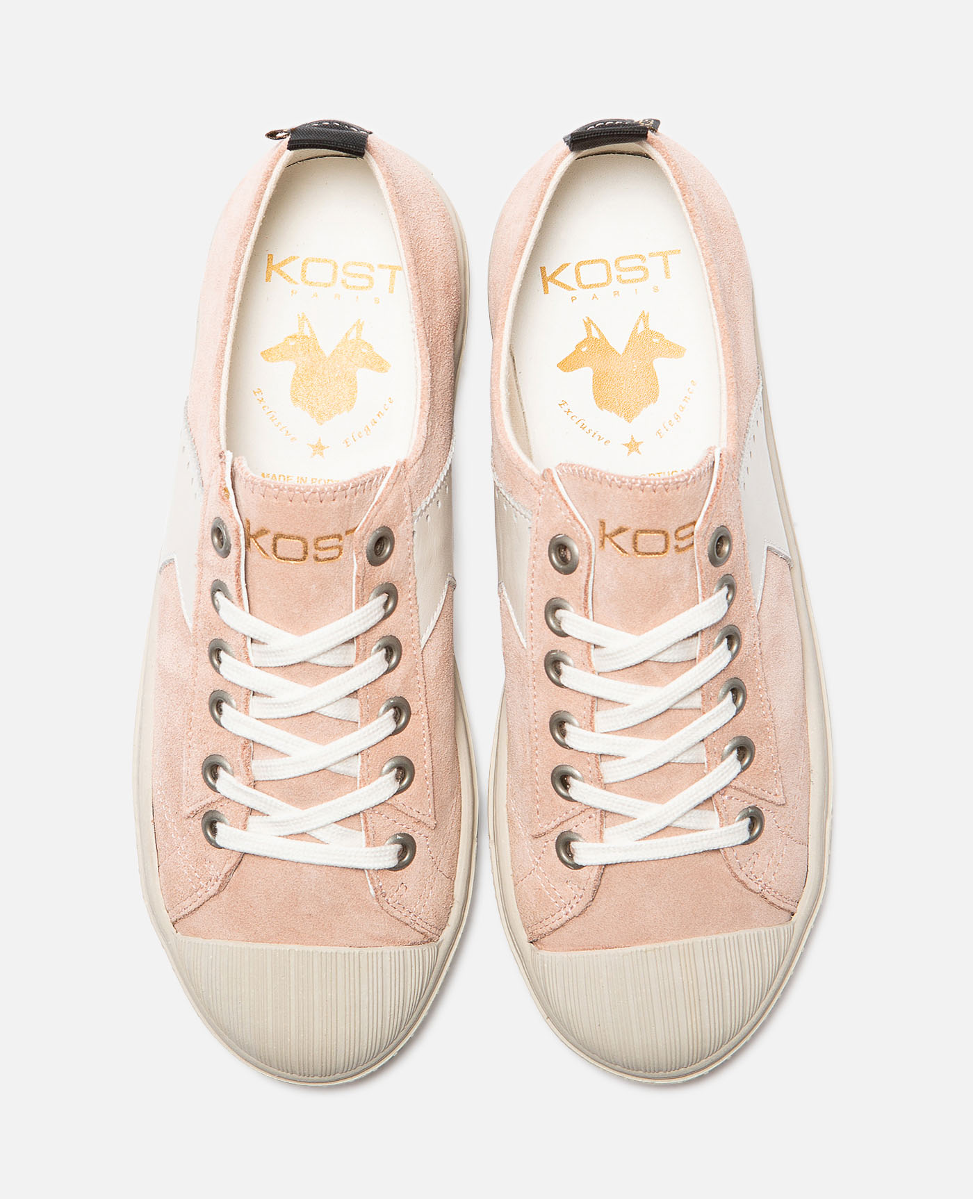 Kost Baskets Baskets F BACKSTAGE L7 ROSE+ECRU femme rose | Sarenza France