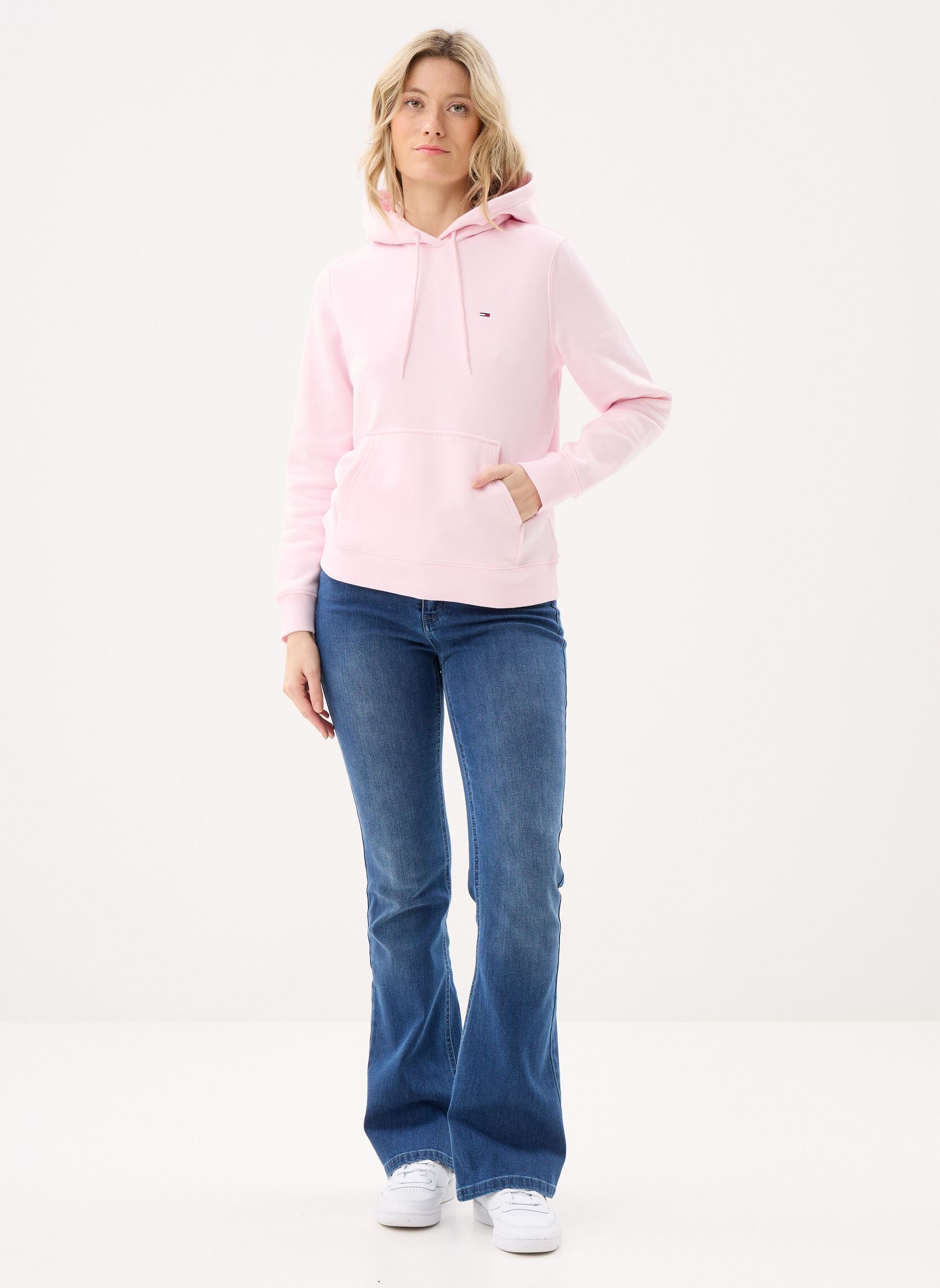 Tommy Jeans Felpe con cappuccio Tjw Reg S Flag Hoodi donna rosa online ...