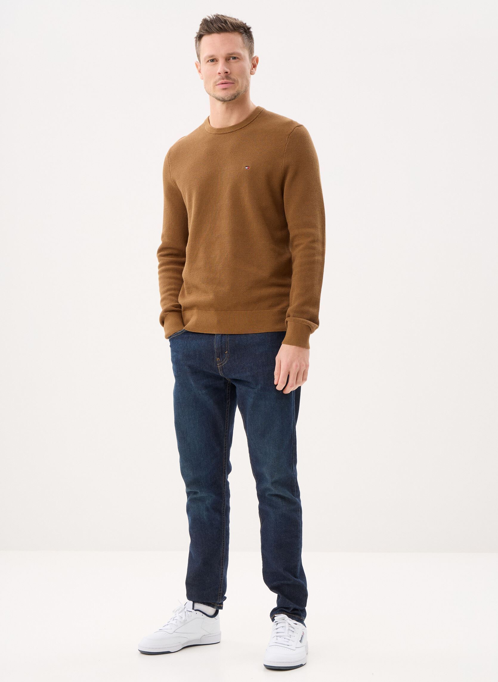 Tommy Hilfiger Maglioni Essential Structure uomo marrone online ...