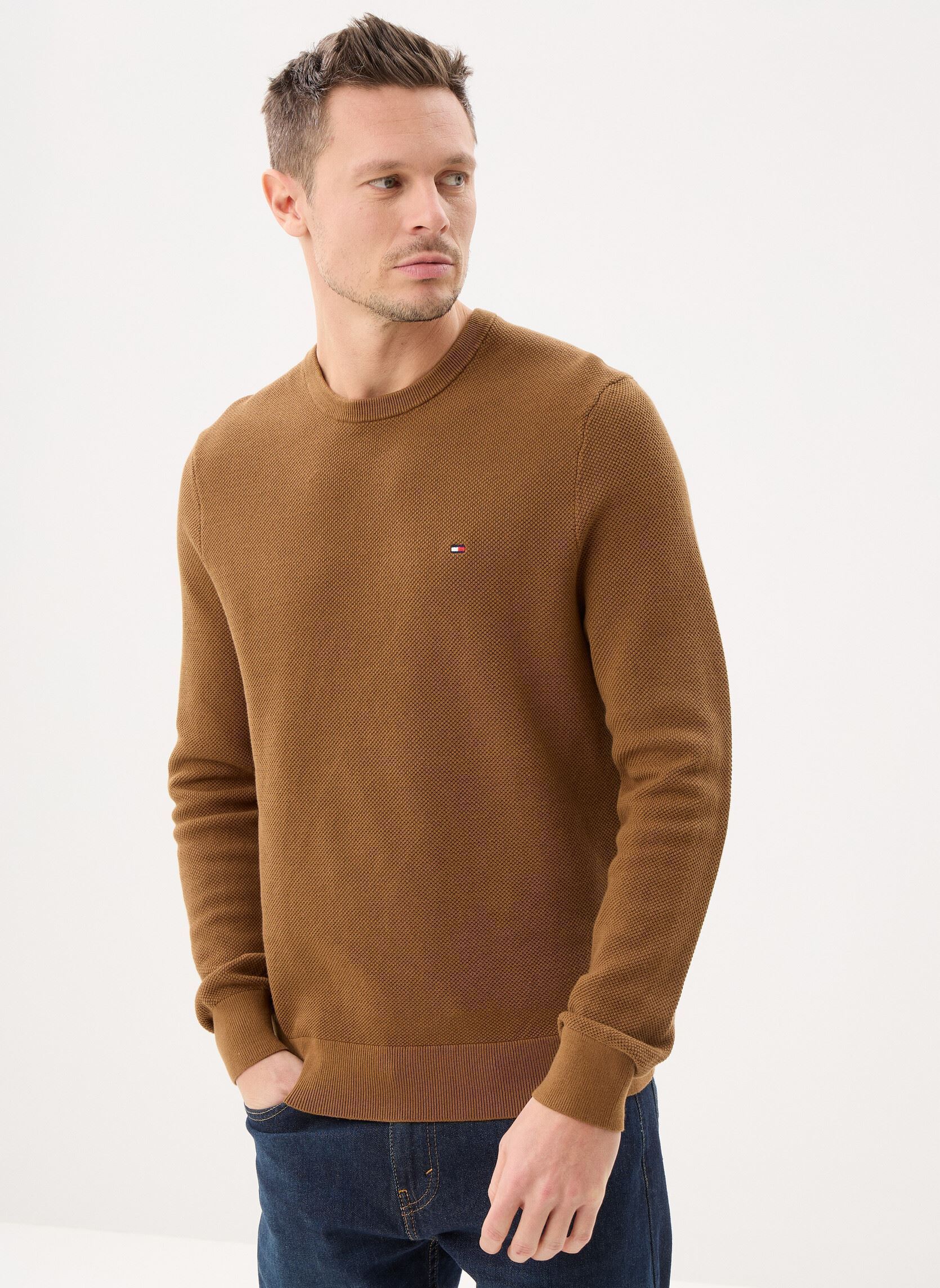 Tommy Hilfiger Maglioni Essential Structure uomo marrone online ...