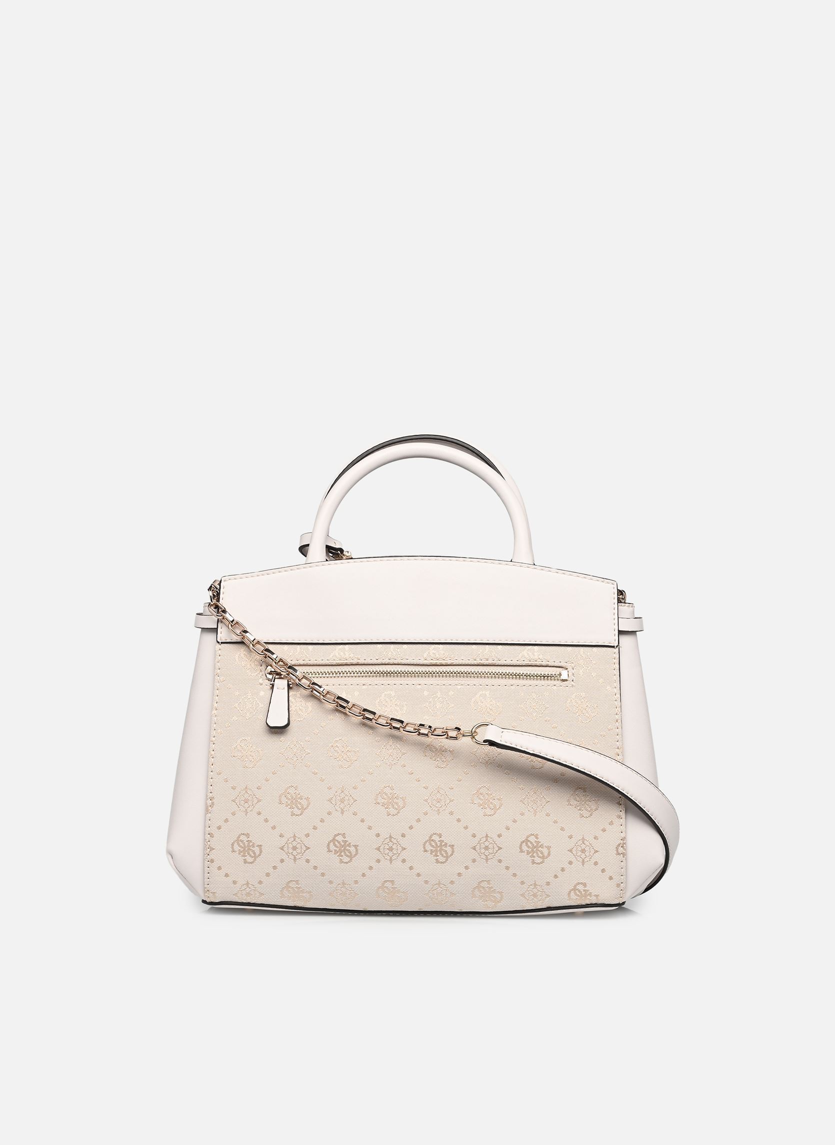 Guess Borse a mano Melinda Logo Tri Comp Satchel donna bianco online ...