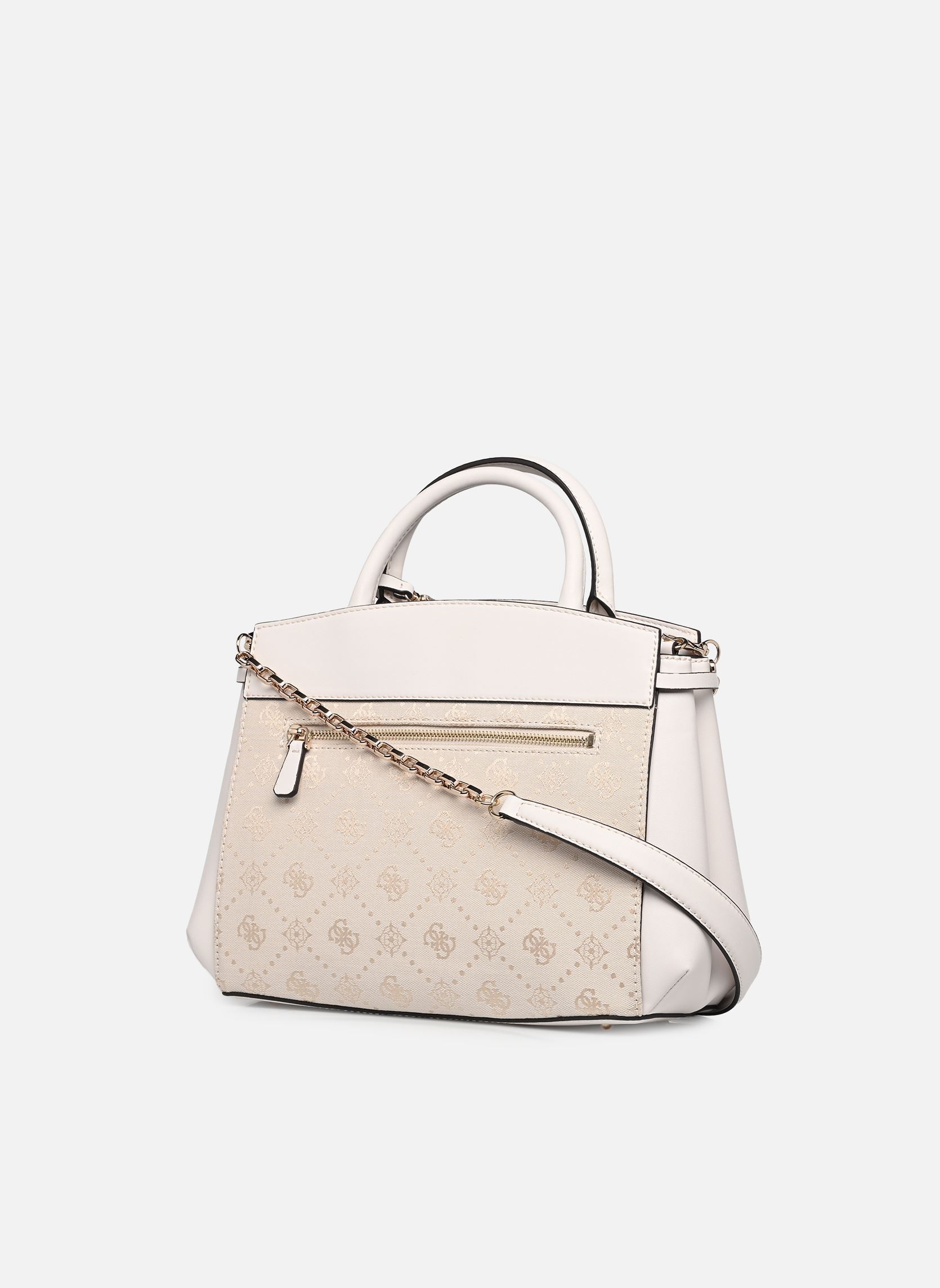 Guess Borse a mano Melinda Logo Tri Comp Satchel donna bianco online ...