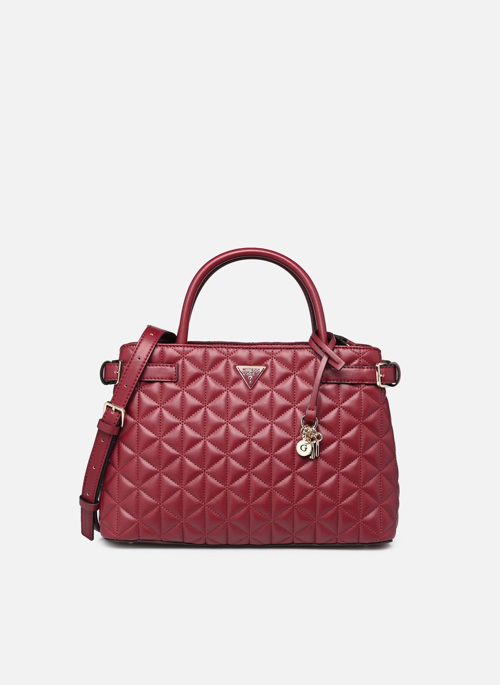 Guess Sacs à main Paisleigh Girlfriend Satchel femme bordeaux | Sarenza ...