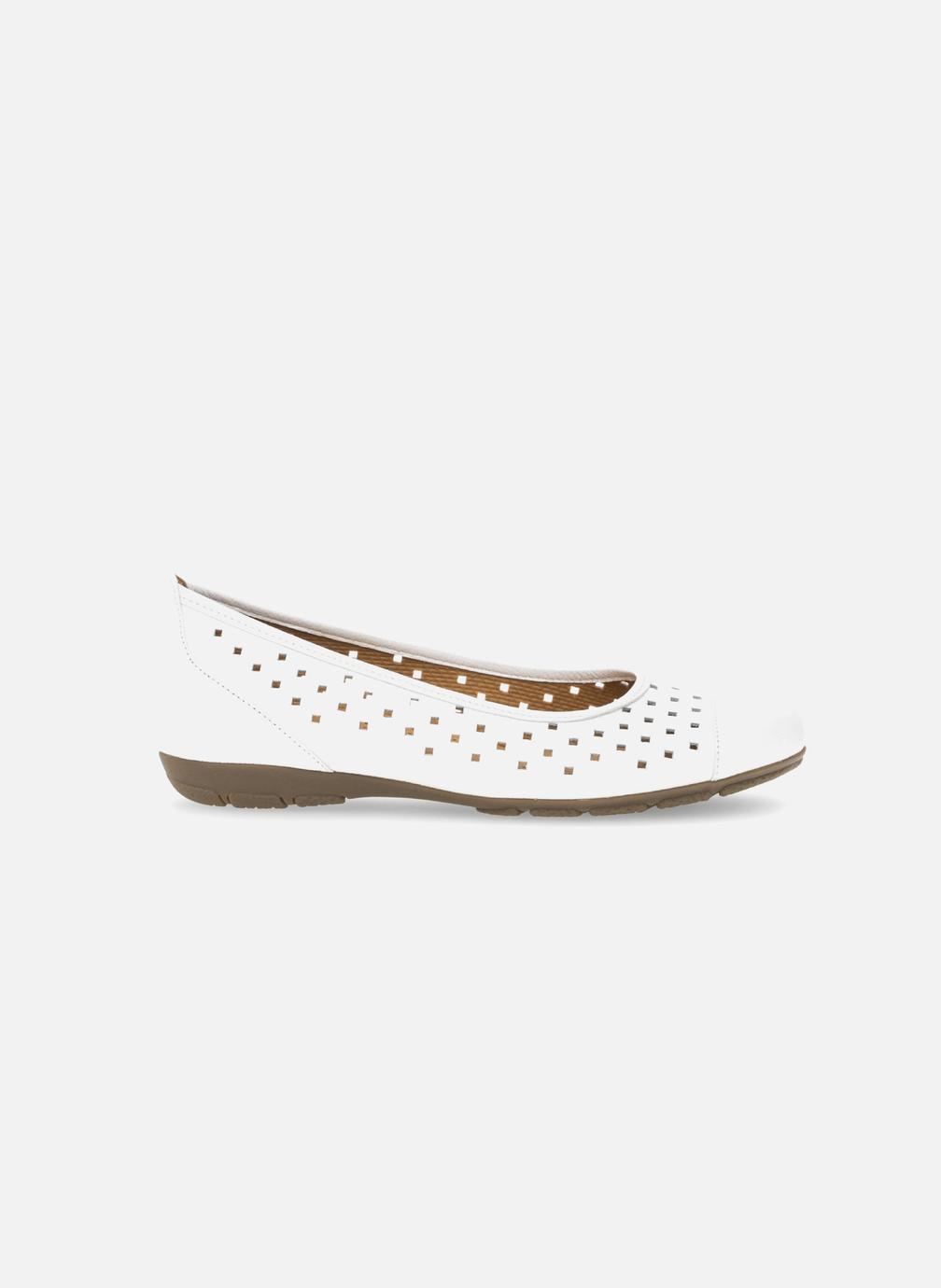 Gabor Ballerines classiques Ballerines blanches en cuir femme blanc ...