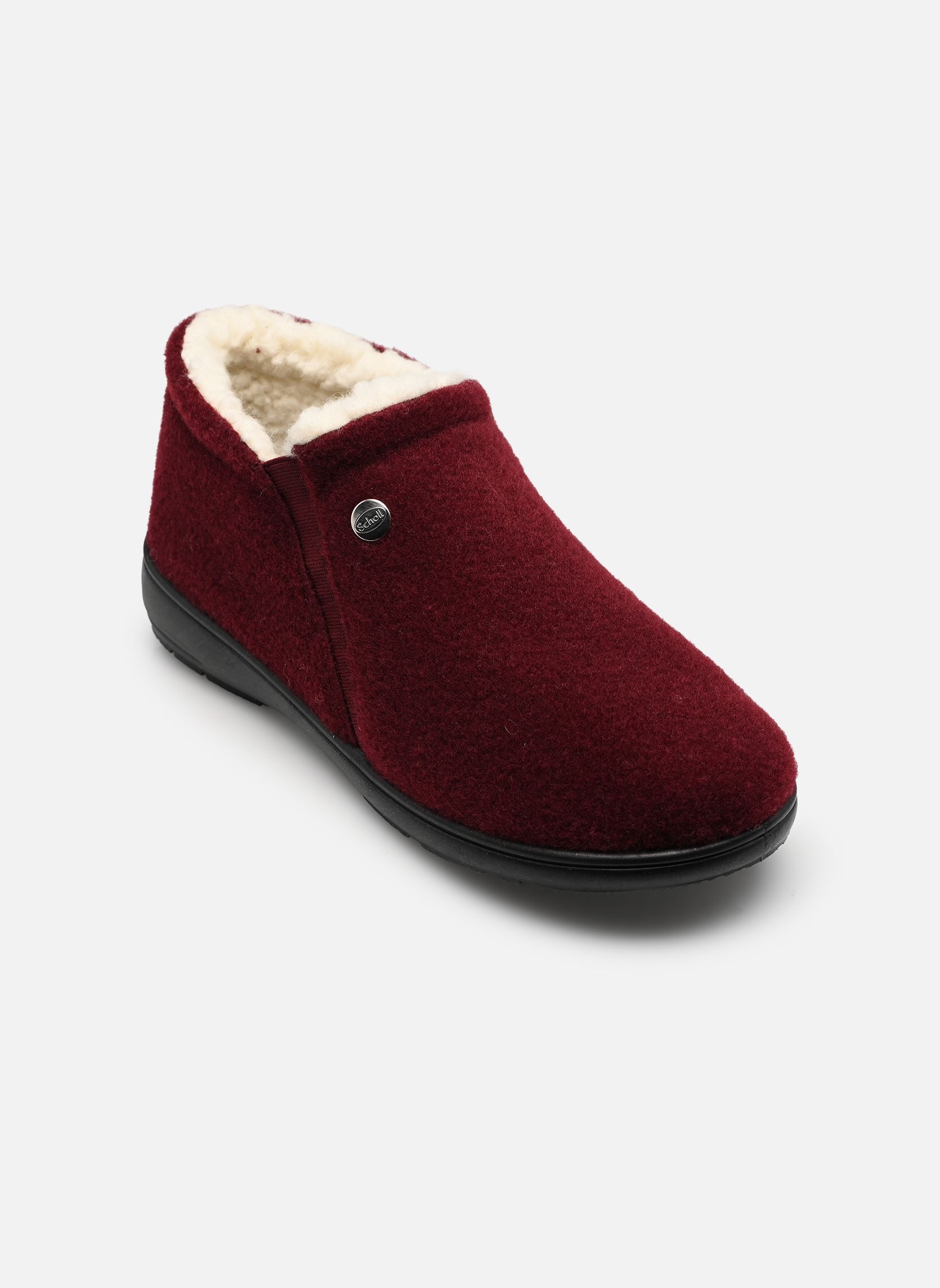 Scholl Chaussons CLOTY BOOTIE COMFORT femme bordeaux | Sarenza France