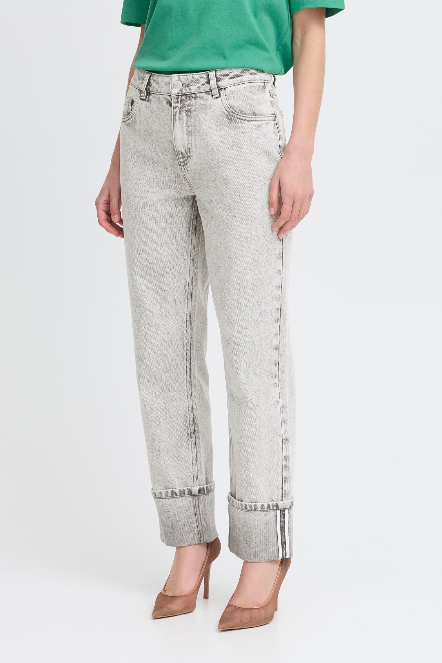 Vaqueros de corte holgado Bykeffini Jeans mujer gris B-Young | Sarenza ...