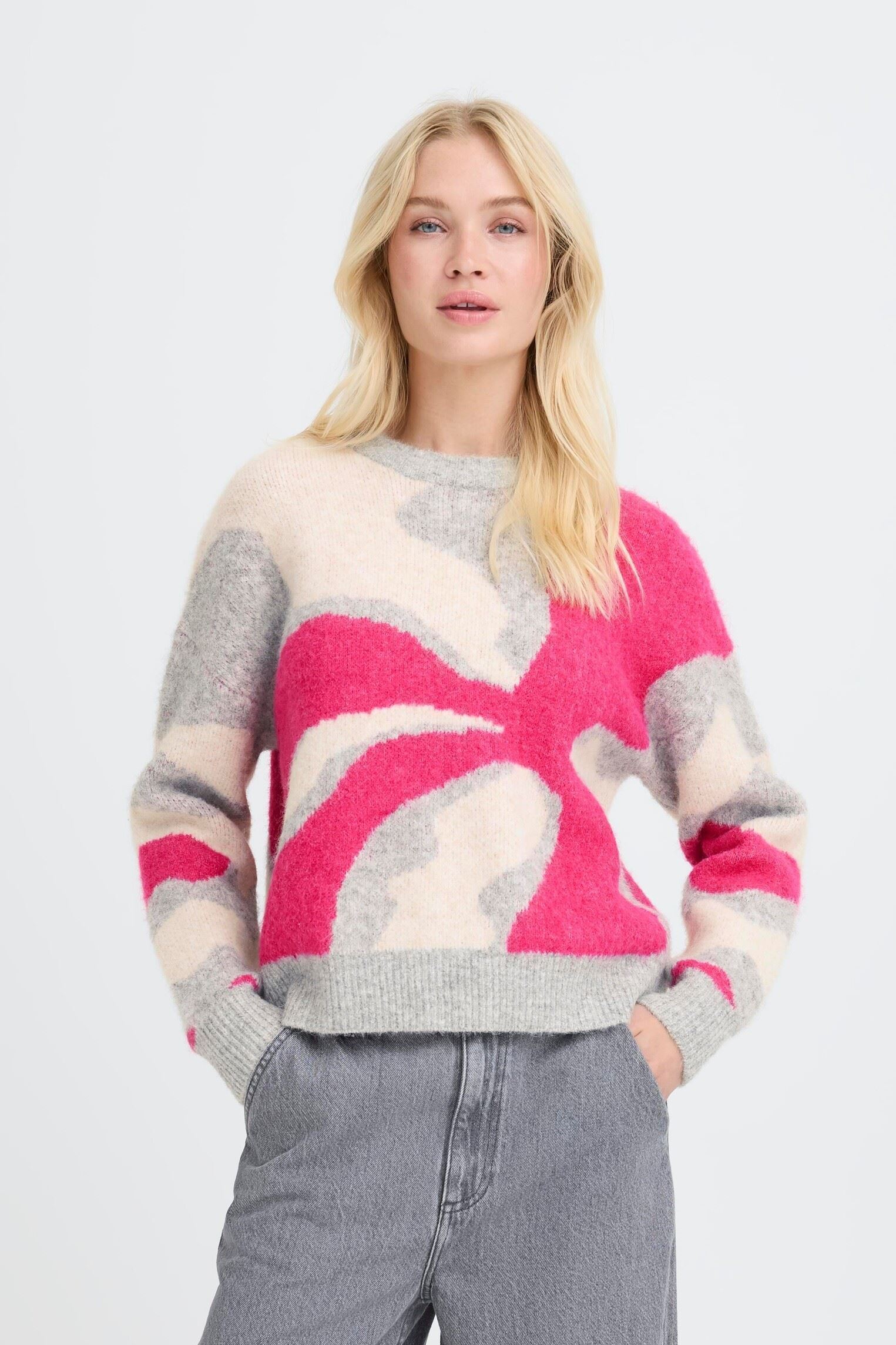 B-Young Pullover Byomea Abstract Jumper damen mehrfarbig - online ...