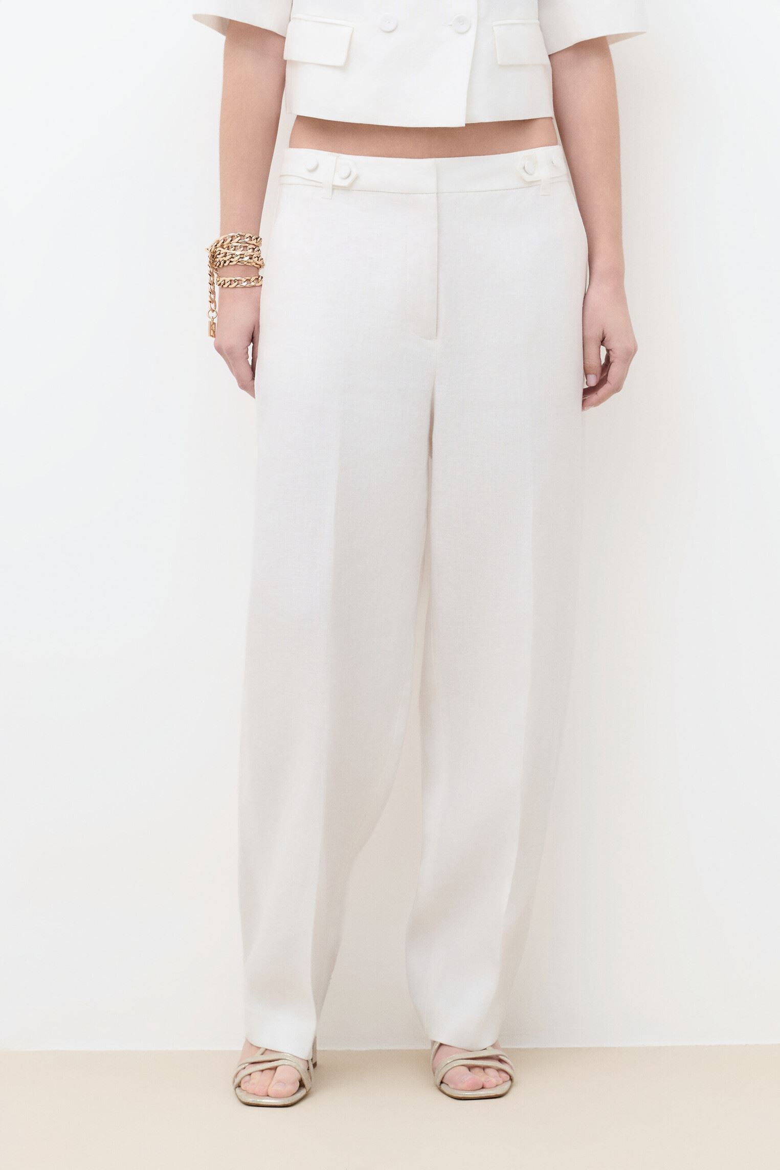 Caroll Pantalons droit 261P-PARTITION femme blanc | Sarenza Belgique