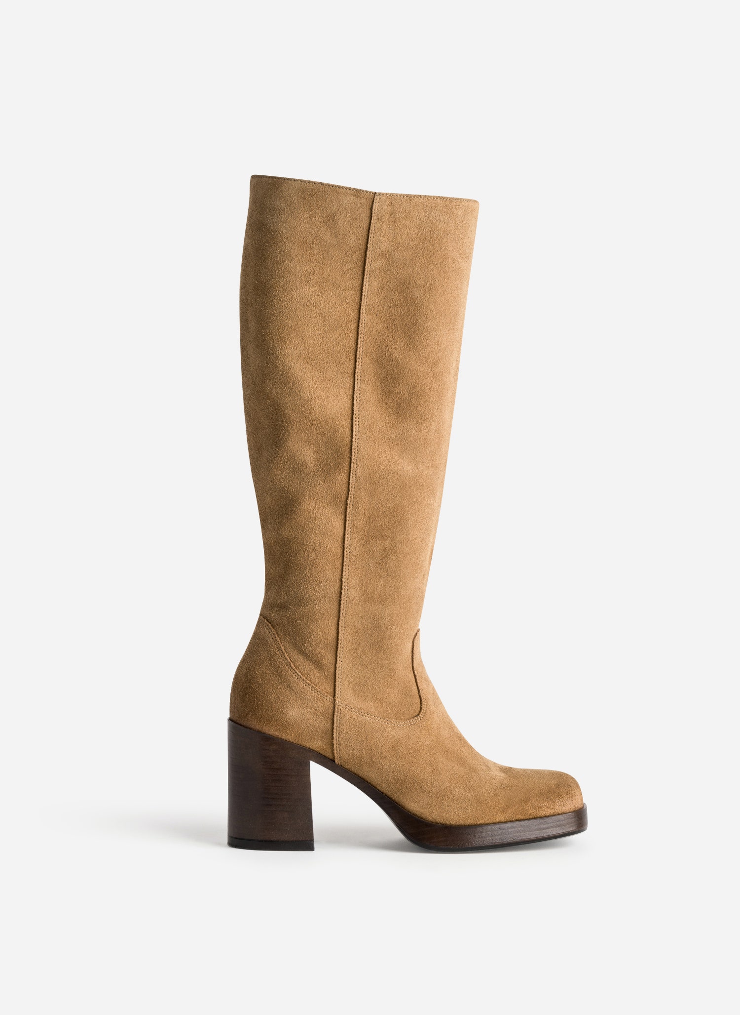 Botte Camel Cuir Femme