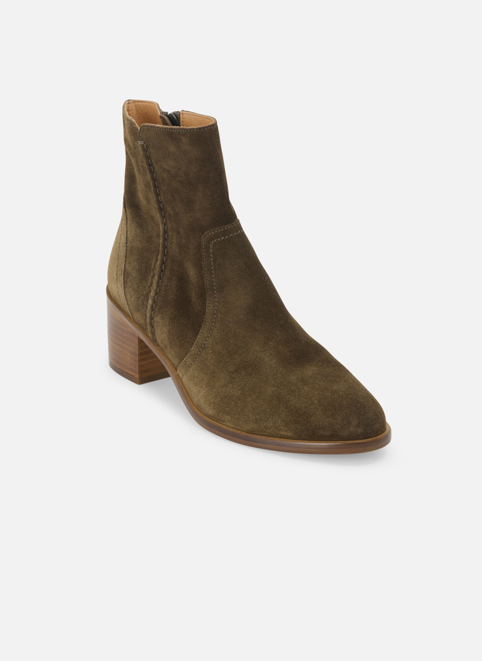 Mellow Yellow Bottines et boots Boots velours kaki Sansa femme vert ...