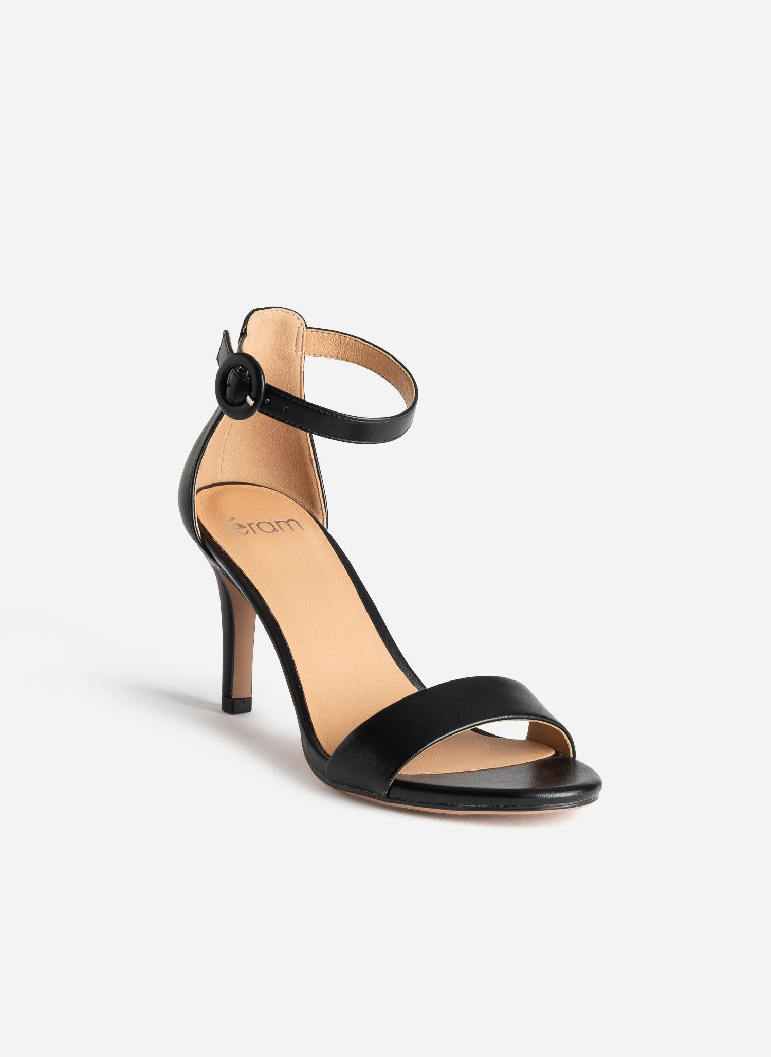 Eram Sandales Sandale noire à talon fin femme noir | Sarenza France