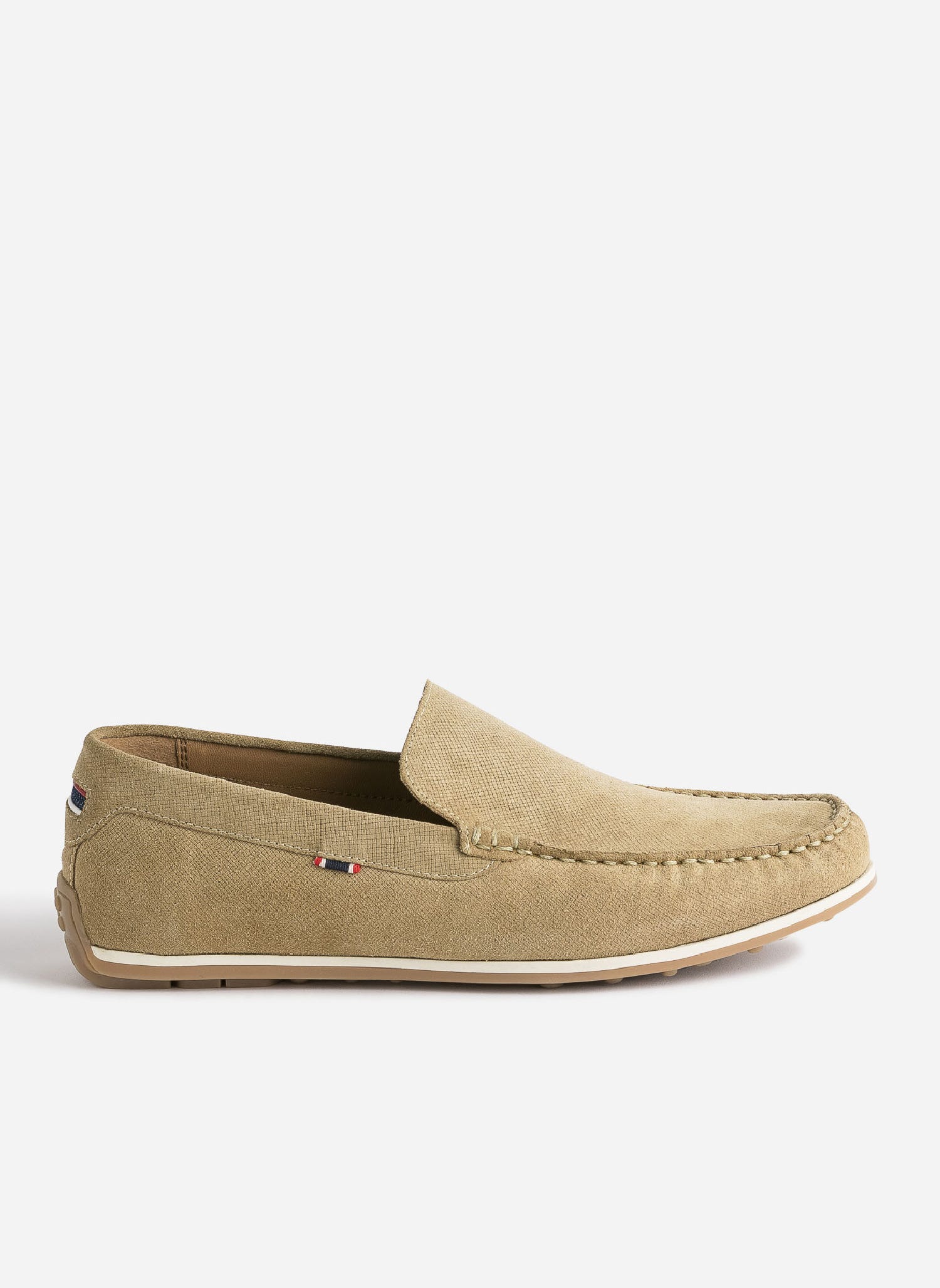 Eram Mocassins Mocassin beige en cuir velours homme beige | Sarenza France