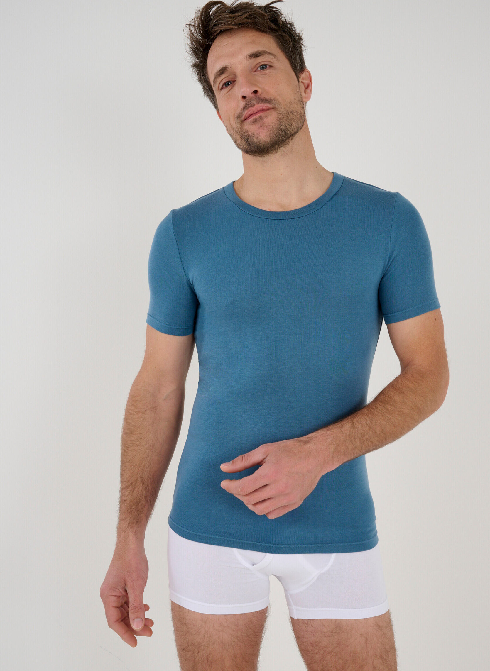 Damart Tee-shirts manches courtes T-shirt col rond manches courtes fine ...