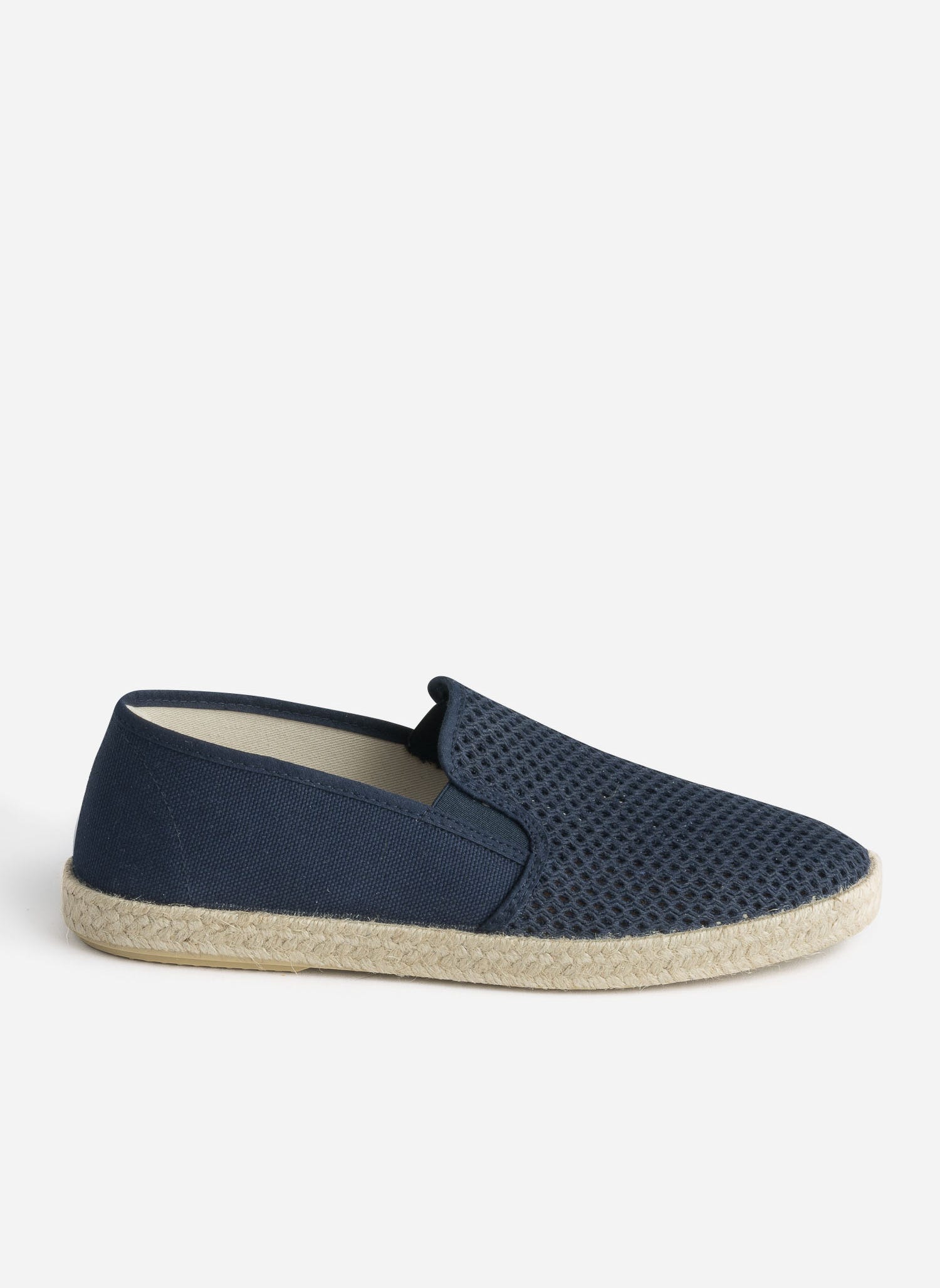 Eram Espadrilles Slip-on marine ajouré en toile et mesh homme bleu ...