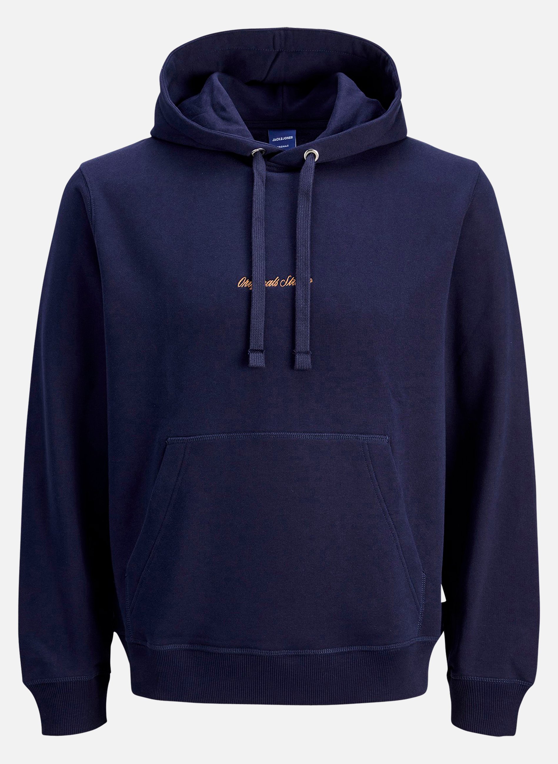 Jack & Jones Sweats à capuche Sweat en coton marine uni avec un col à ...