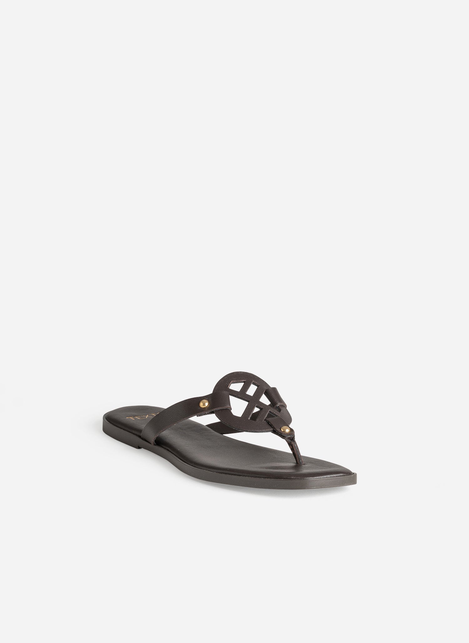 Eram Tongs Mule-tong TEXTO marron cuir femme marron | Sarenza France