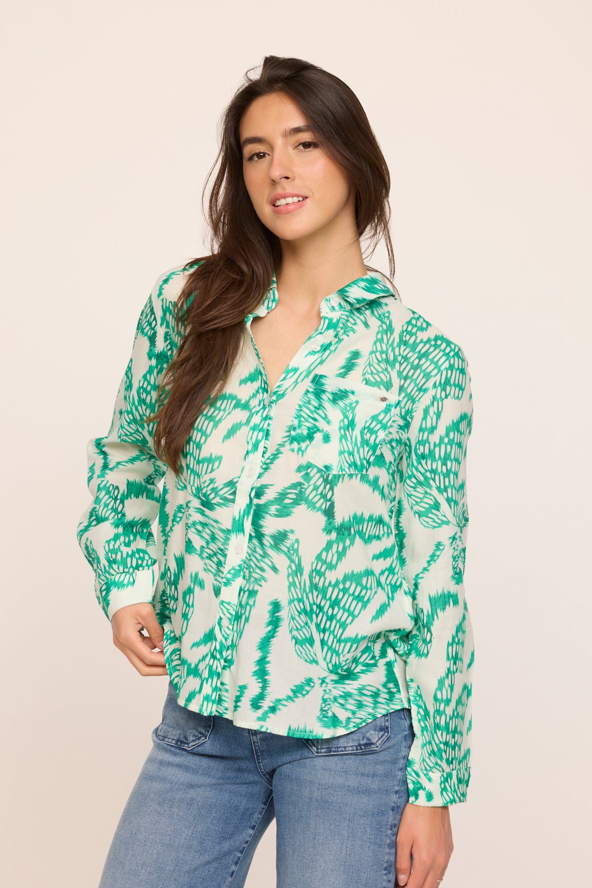 Lee Cooper Chemises manches longues Chemise DOUPLA Vert profond femme ...