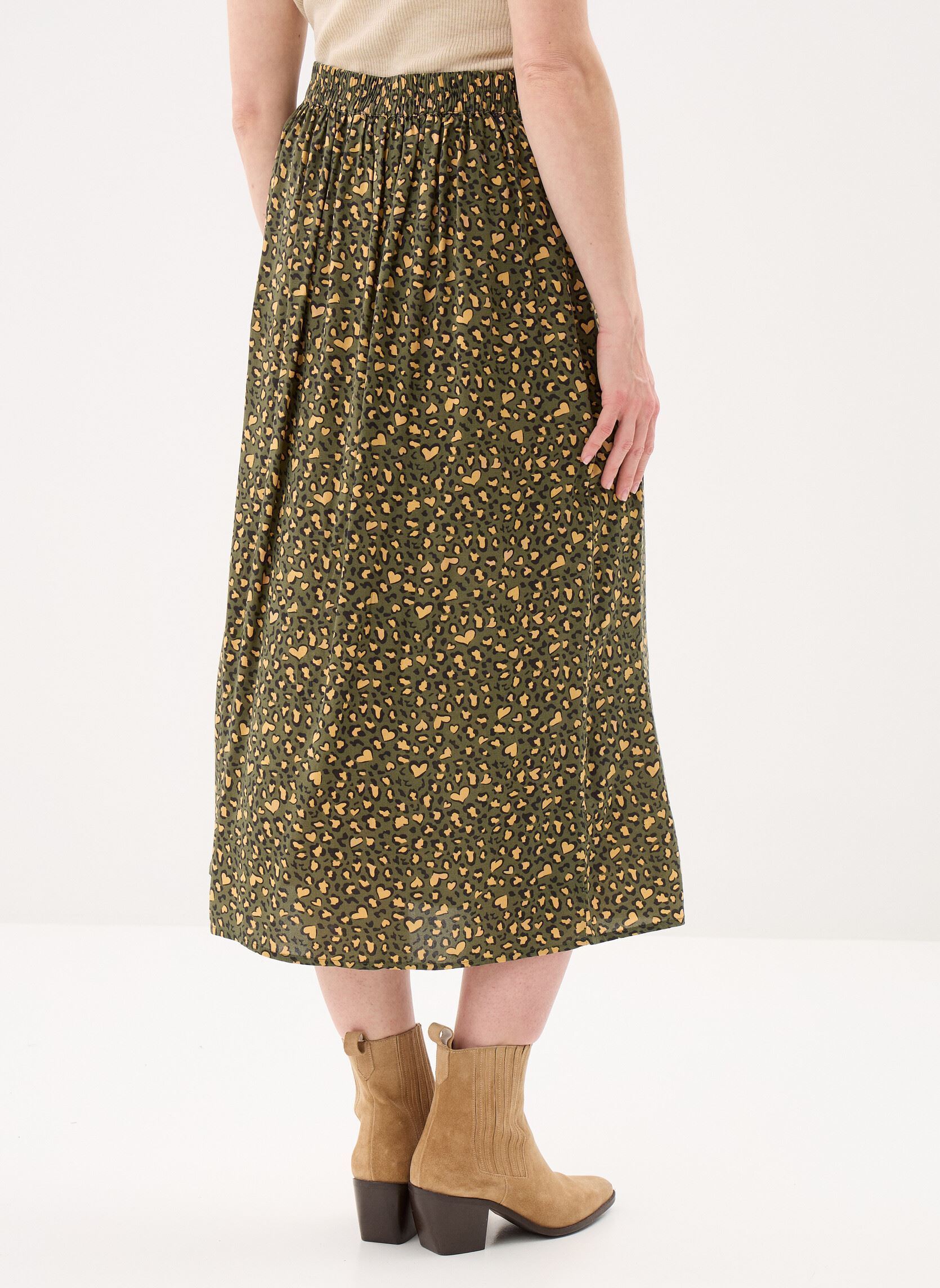 Pieces Jupes longues Pcjanne Mw Skirt Aop Fc Bc femme vert | Sarenza ...