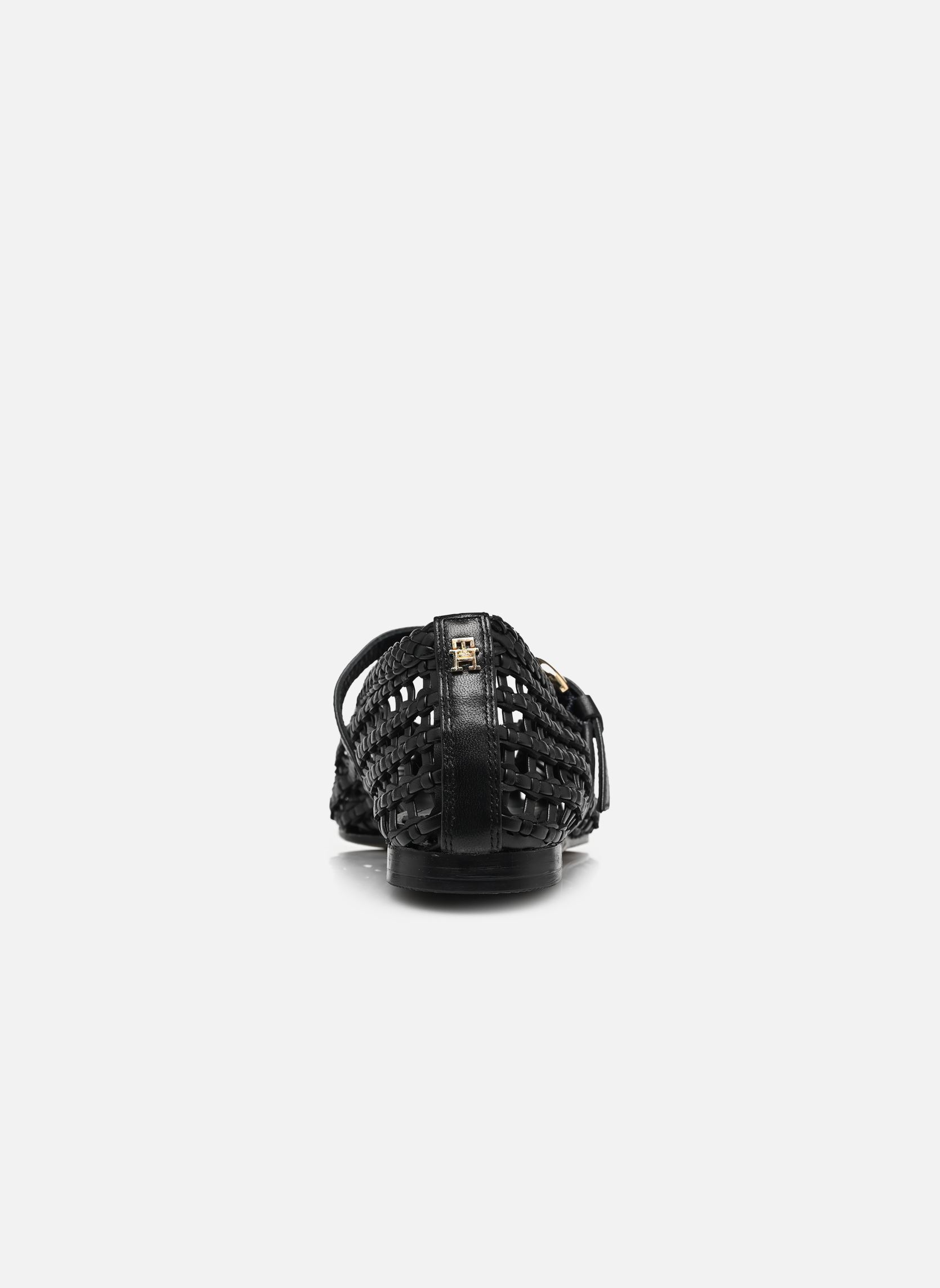 Tommy Hilfiger Ballerines classiques WOVEN LEATHER MIX BA femme noir ...