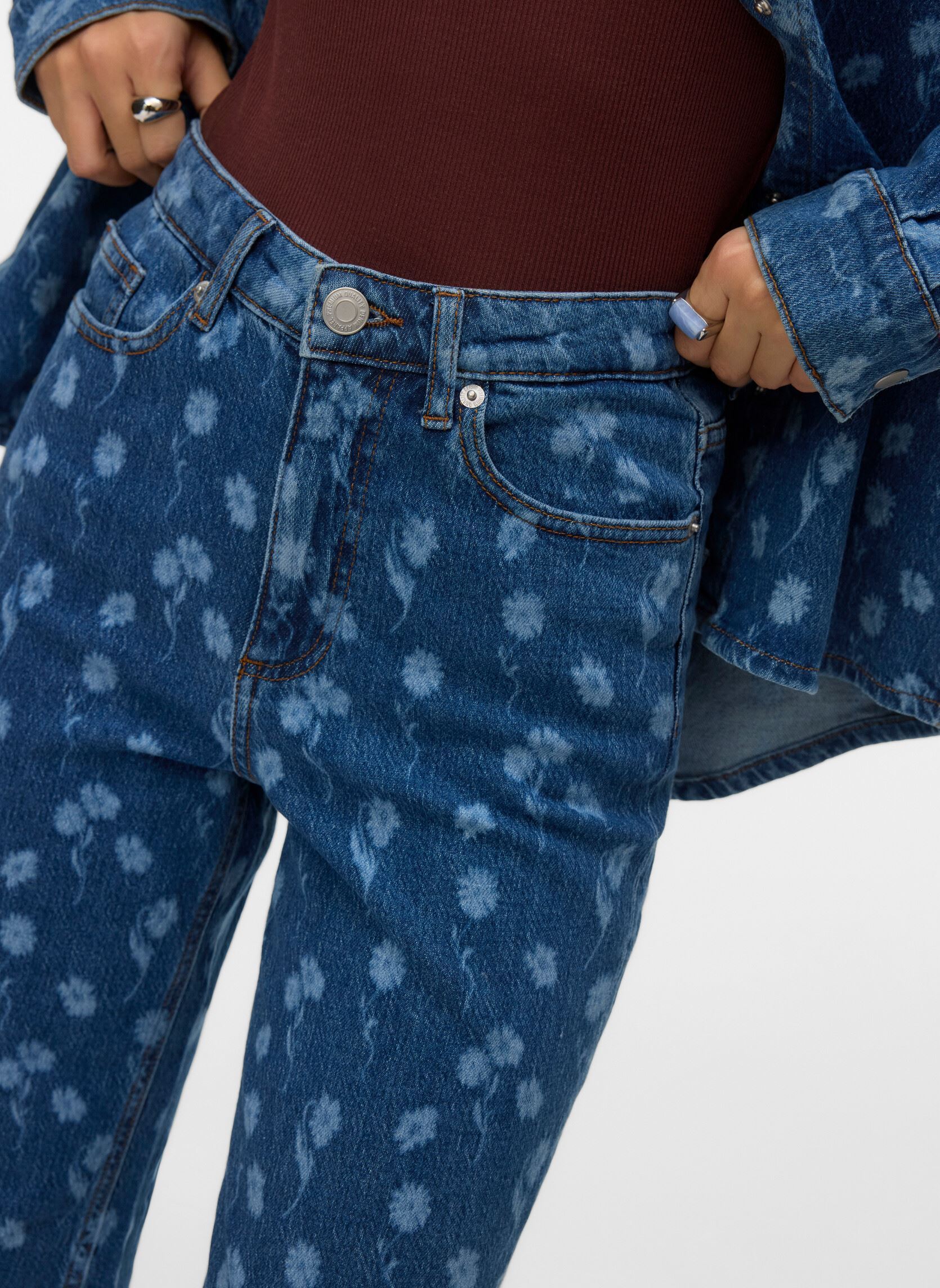 Vero Moda Jeans large Vmtessa Hr Wide Flower Denim Jeans Ra380 femme ...