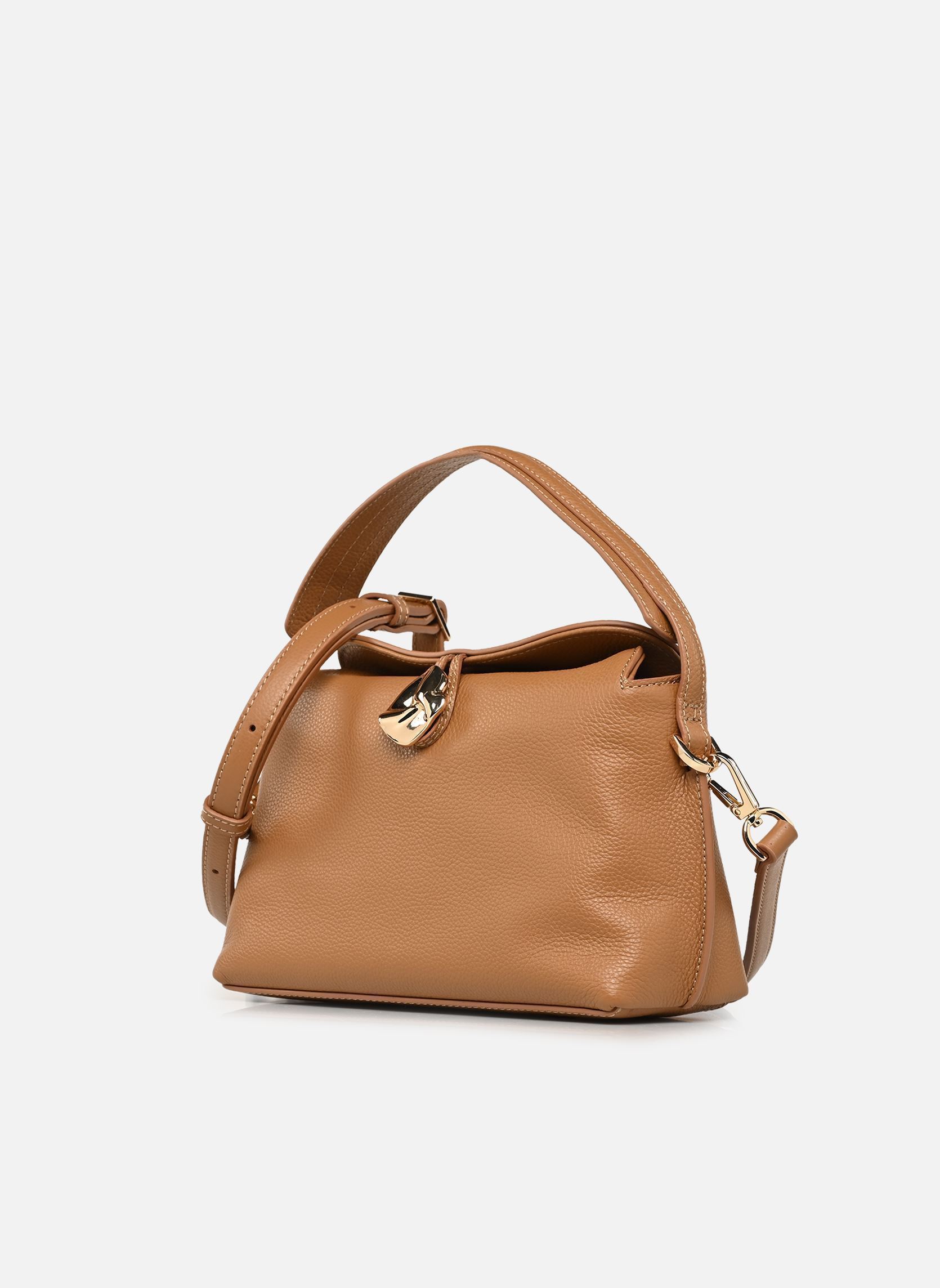 Flattered Handtassen Hanna Mini Bag Grained Leather dames bruin online ...