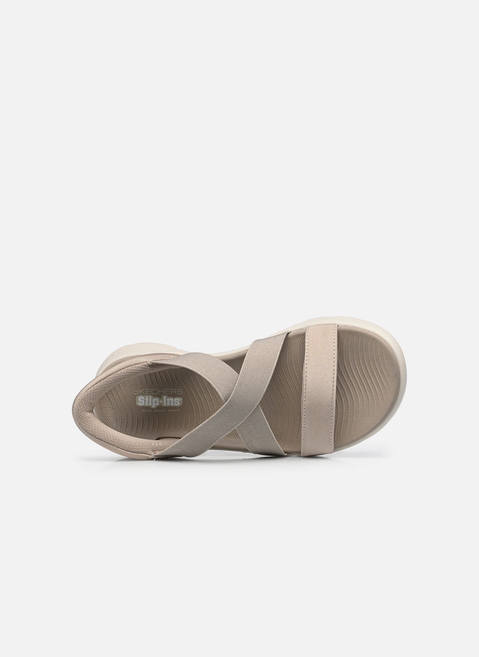 Skechers Sandales SLIP-INS Go Walk Flex Sandal - Glimmer femme beige ...