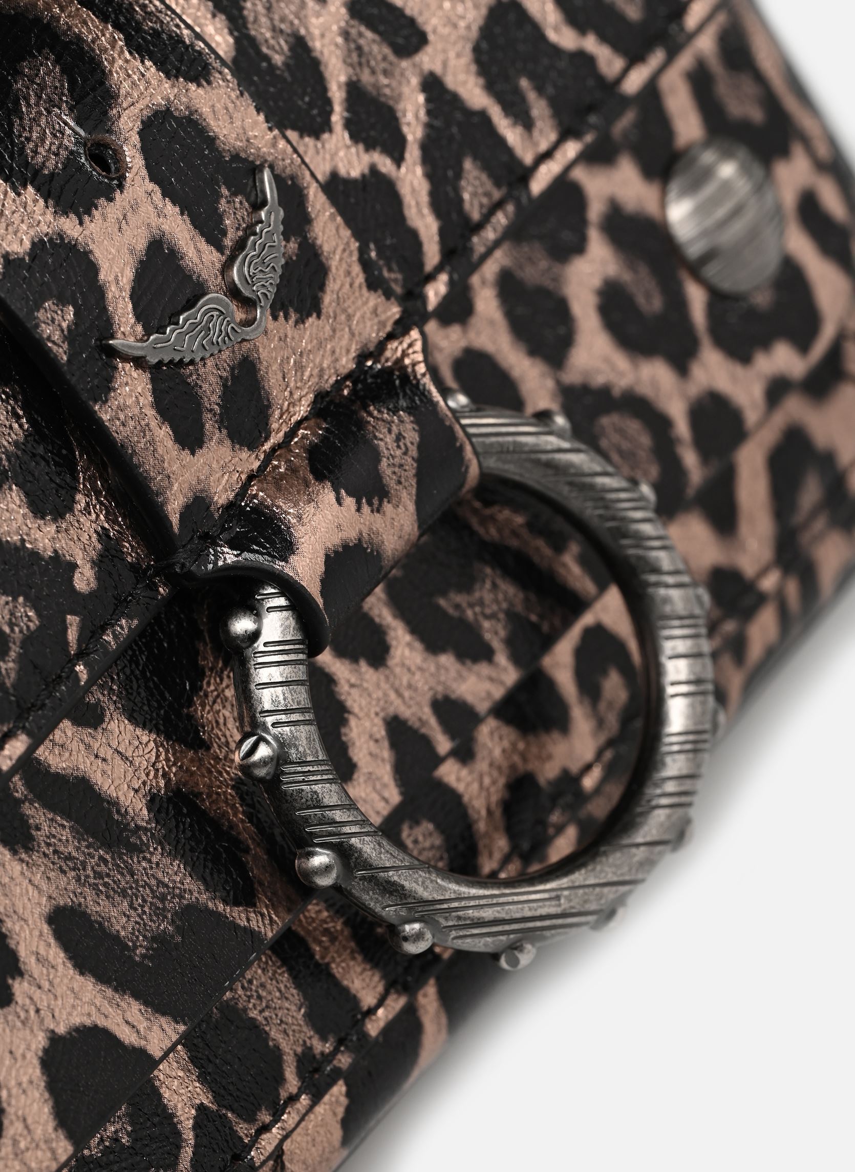 Zadig & Voltaire Borse a tracolla KATE WALLET METAL LEO donna argento ...