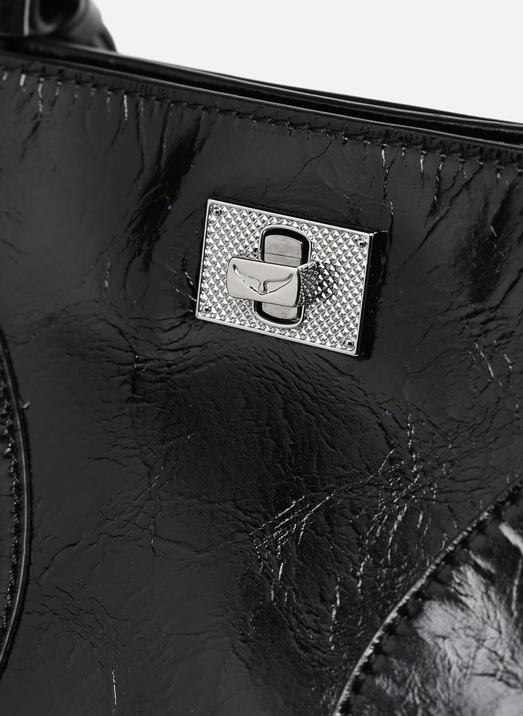 Zadig & Voltaire Cabas JACK VINTAGE PATENT femme noir | Sarenza Belgique