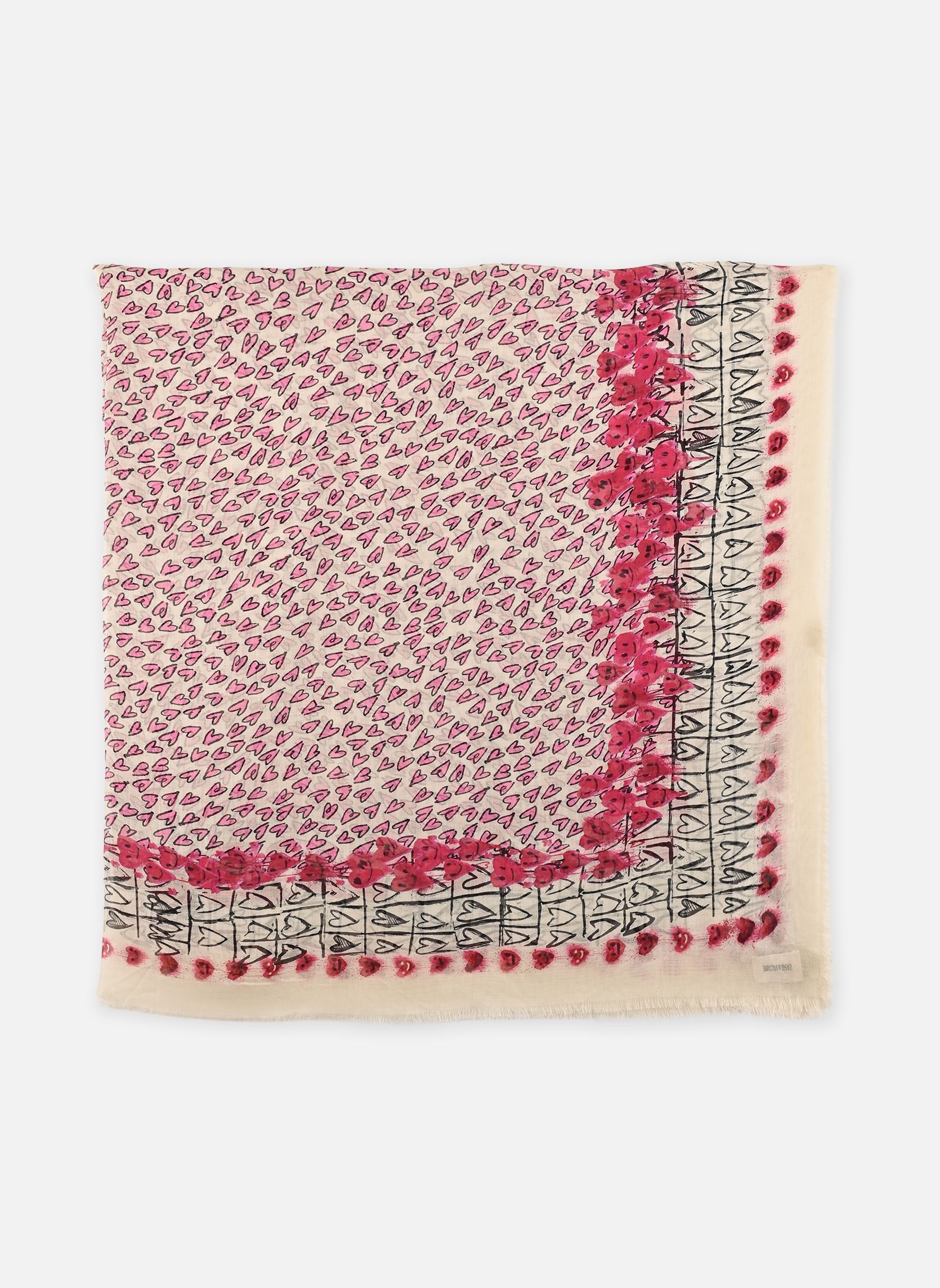 Zadig & Voltaire Sciarpe KERRY HEARTS donna rosa online | Sarenza Italia