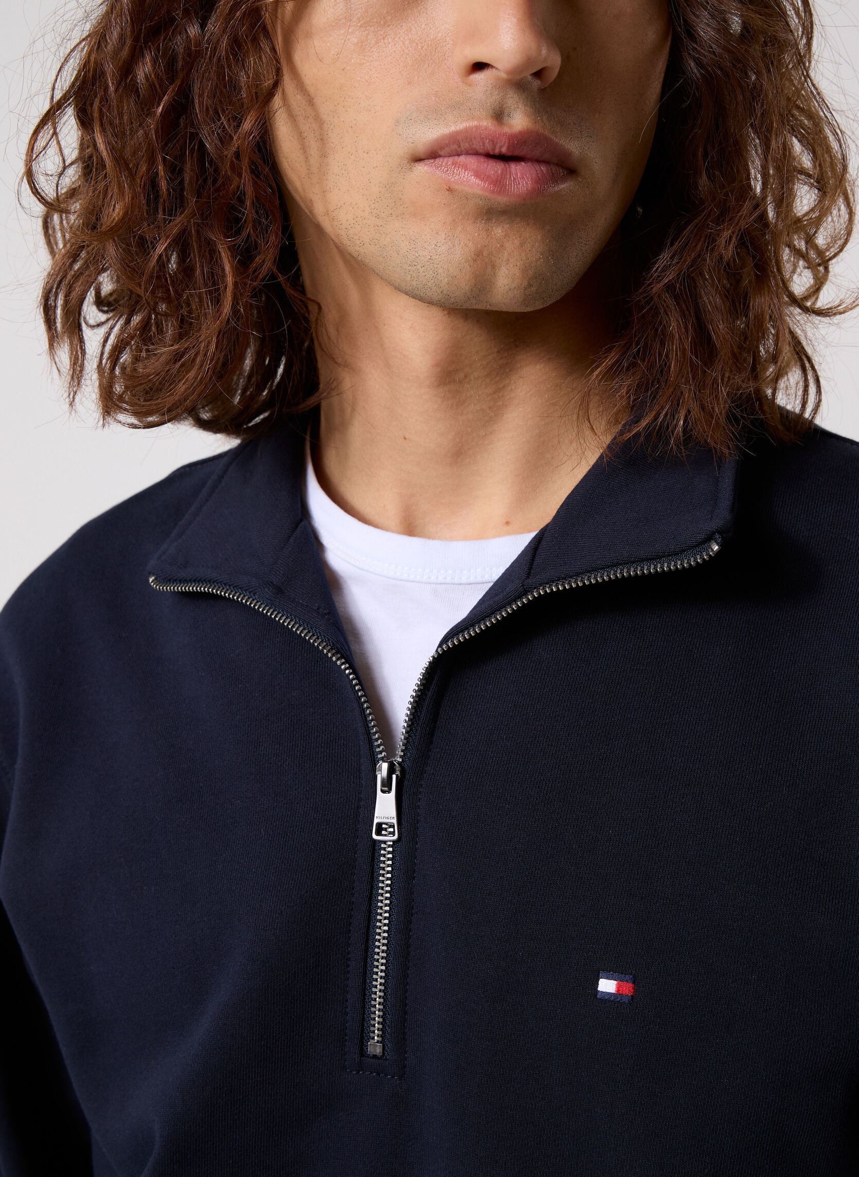 Tommy Hilfiger Sweats zippés Essential Terry New MW0MW43115 homme bleu ...