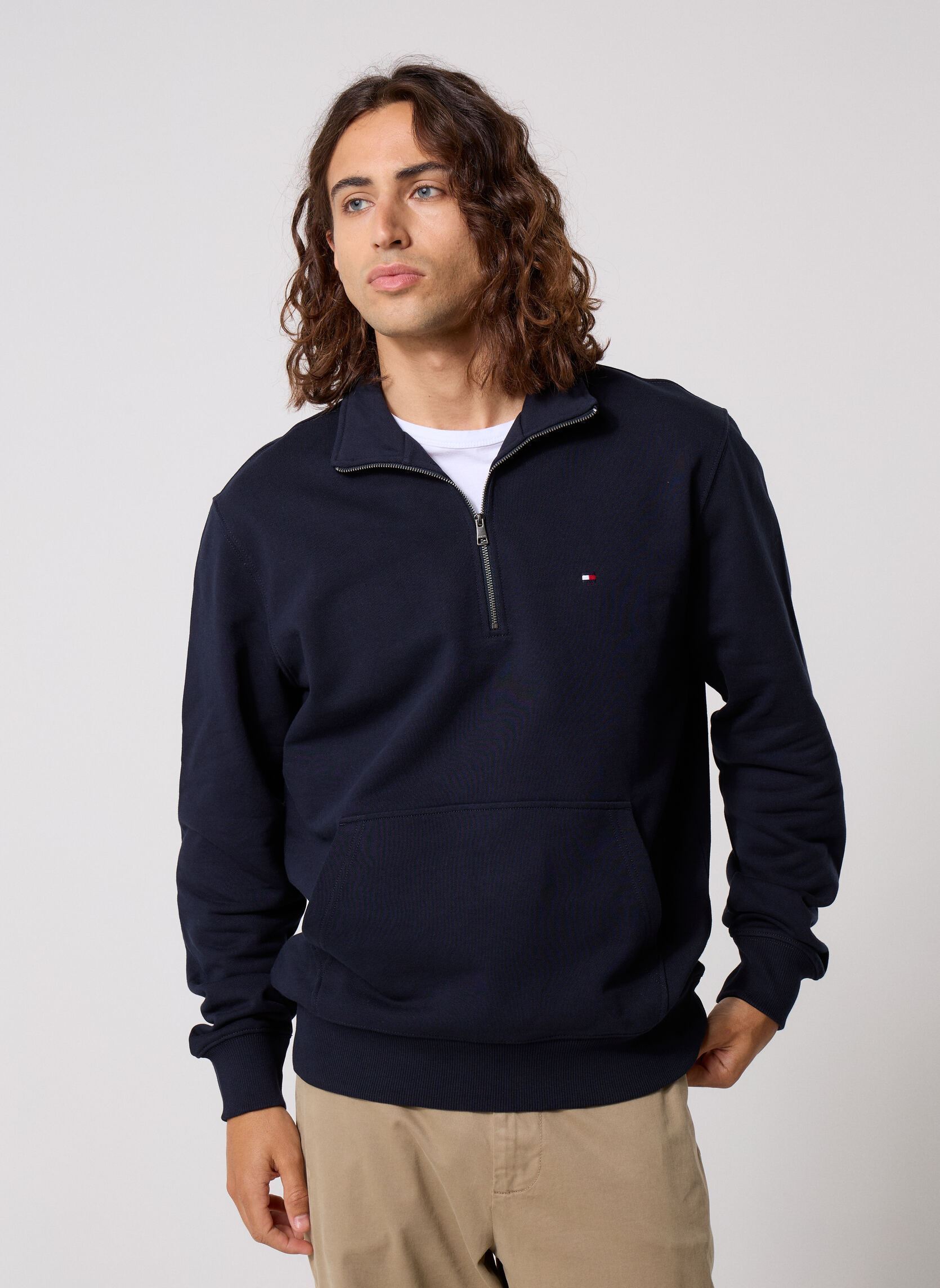 Tommy Hilfiger Sweats zippés Essential Terry New MW0MW43115 homme bleu ...