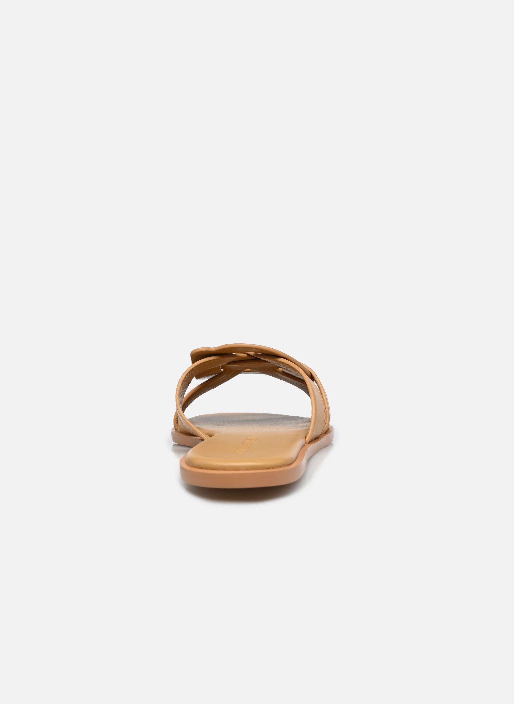 Coach Mules Lena Leather Slide Sandal femme marron | Sarenza Belgique