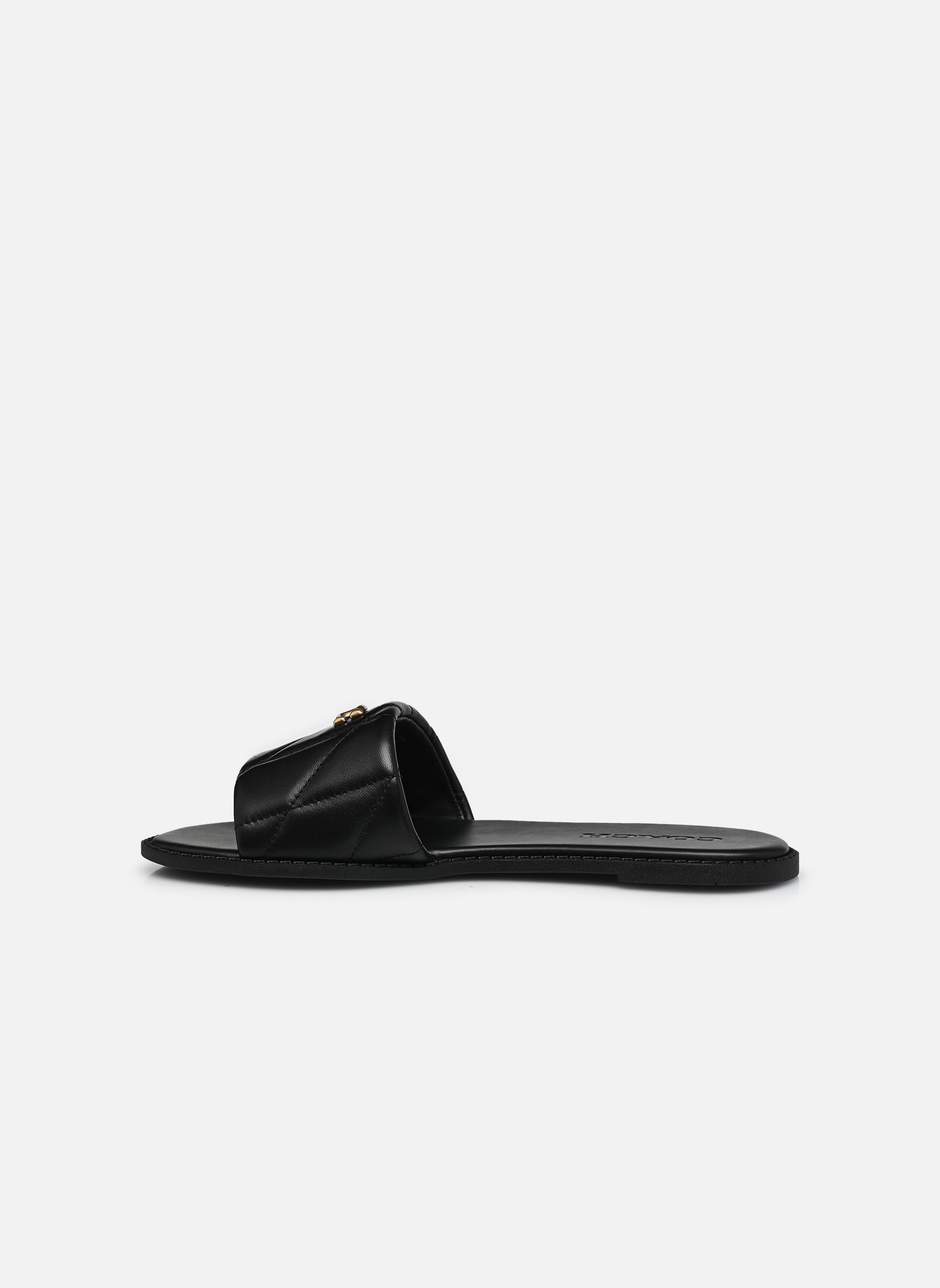 Coach Mules Holly Quilted Leather Sandal N femme noir | Sarenza Belgique
