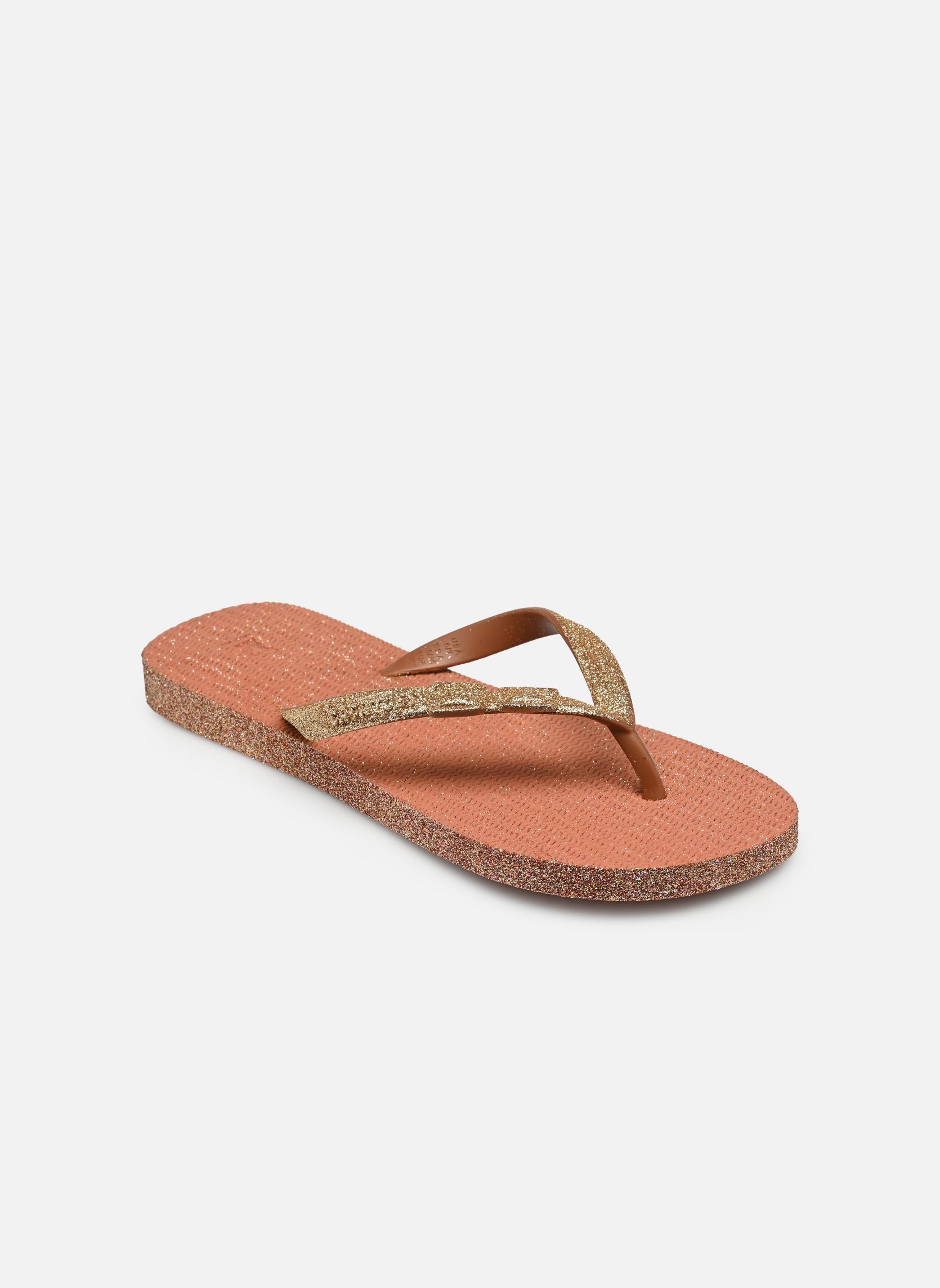 Chanclas Morango Glitter mujer oro y bronce Cacatoès | Sarenza España