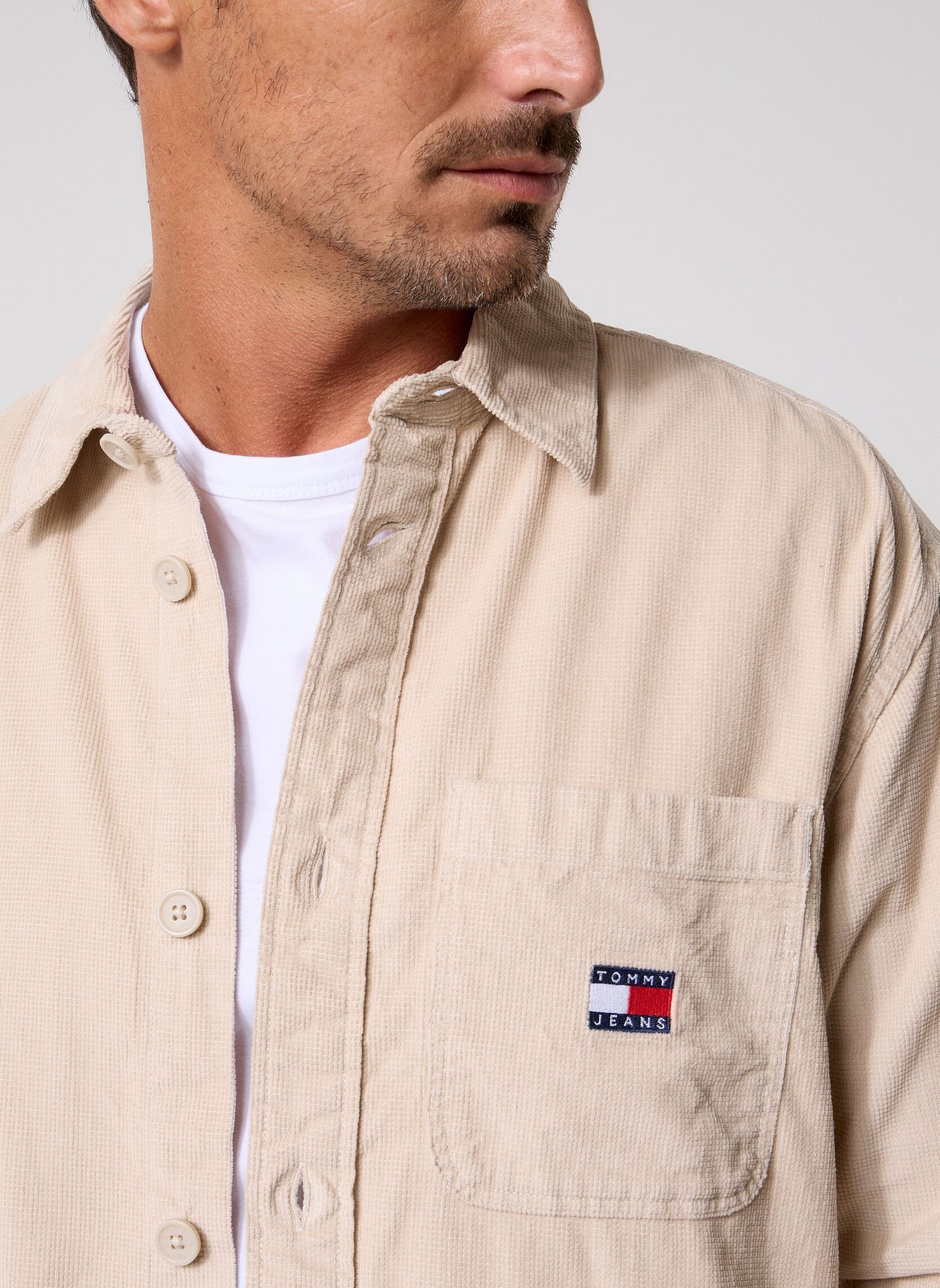 Tommy Jeans Hemden Tjm Brick Cord Overs herren weiß online | Sarenza ...