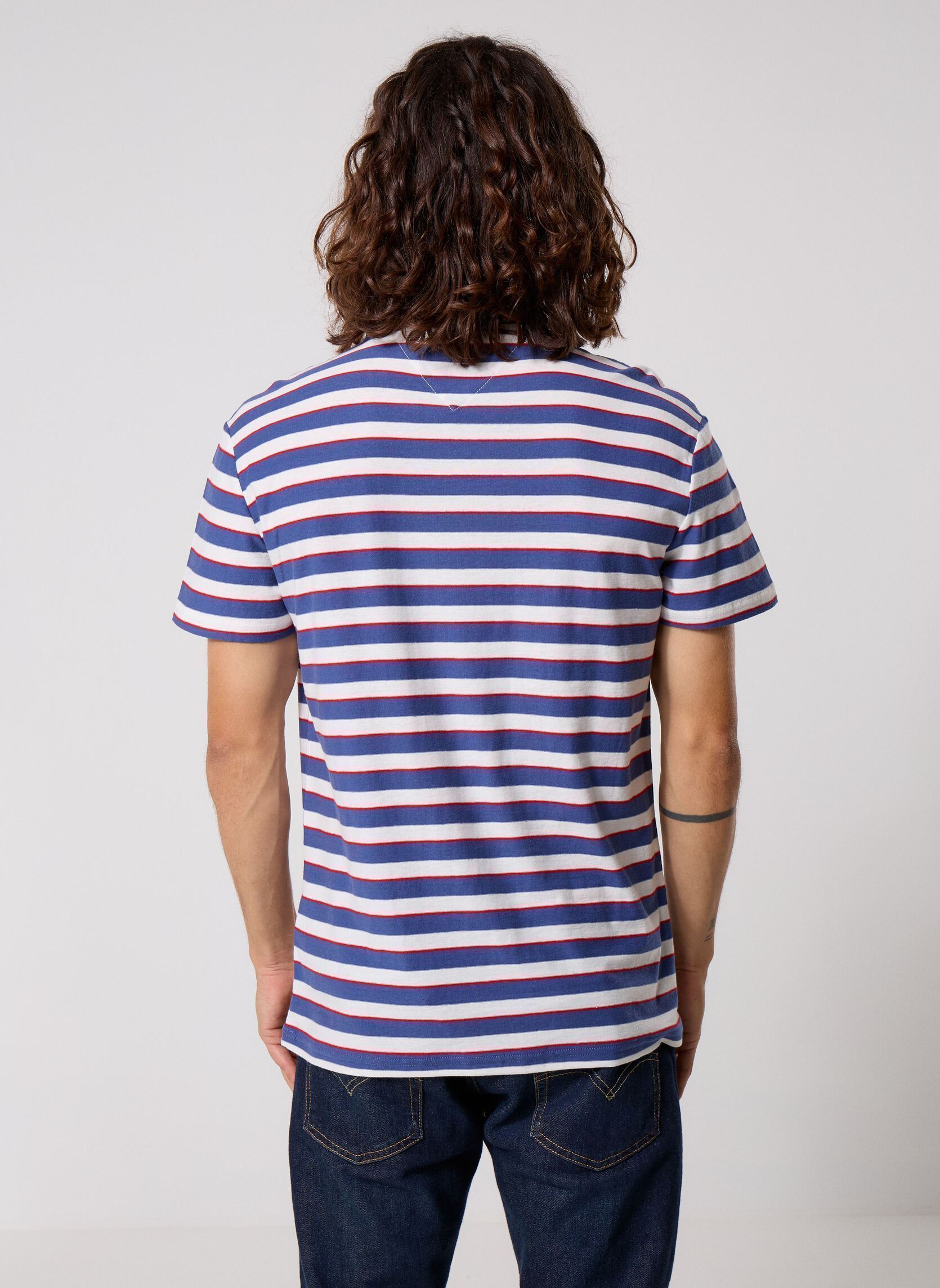 Tommy Jeans Tee-shirts Tjm Reg Ess Stripe S homme bleu | Sarenza France