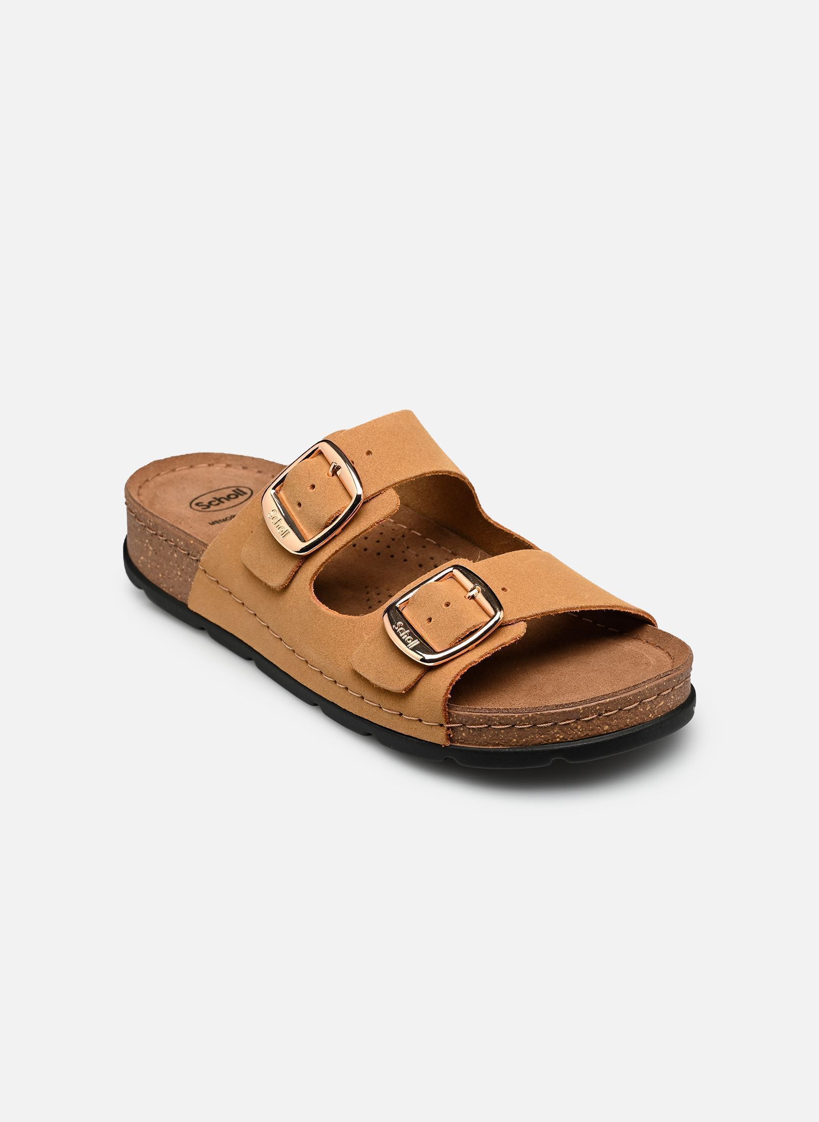 Scholl Mules Bora 2 Buckles Collection femme marron | Sarenza France